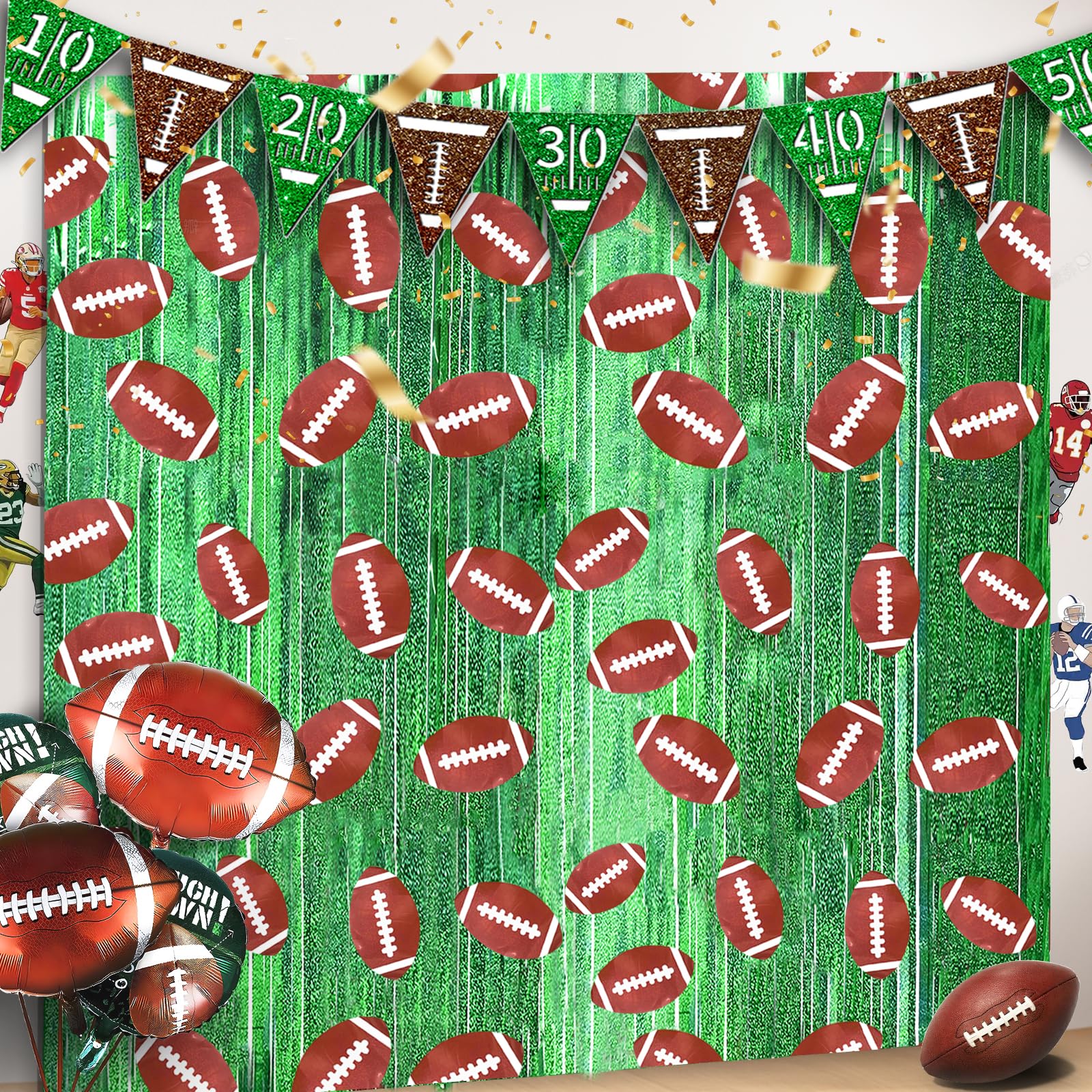 Amazon.com : MYUPDALIN 2 Pack Football Party Decorations Football ...