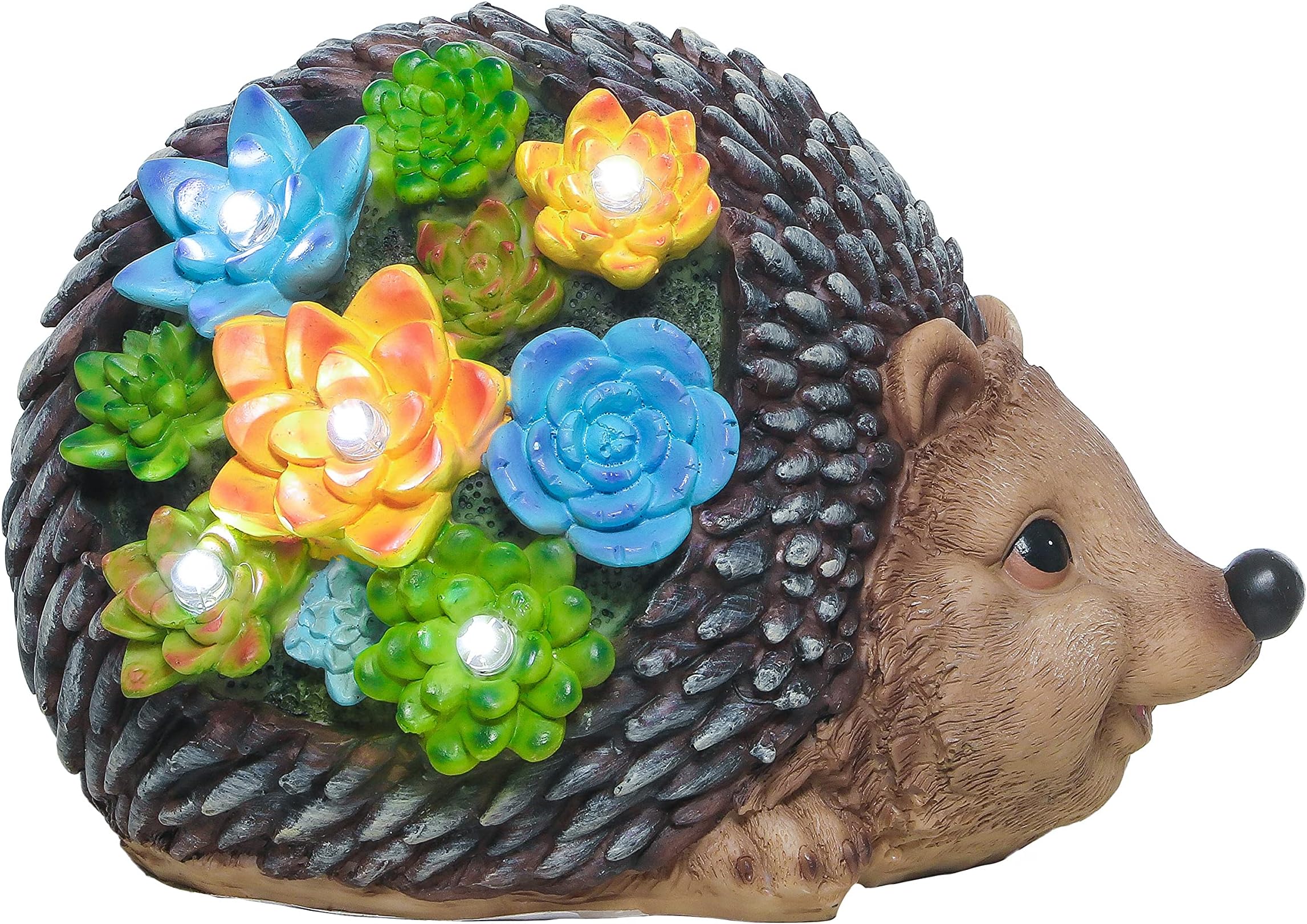 Amazon.com: Resin Garden Statues Cute Hedgehog, Statues Outdoor with ...