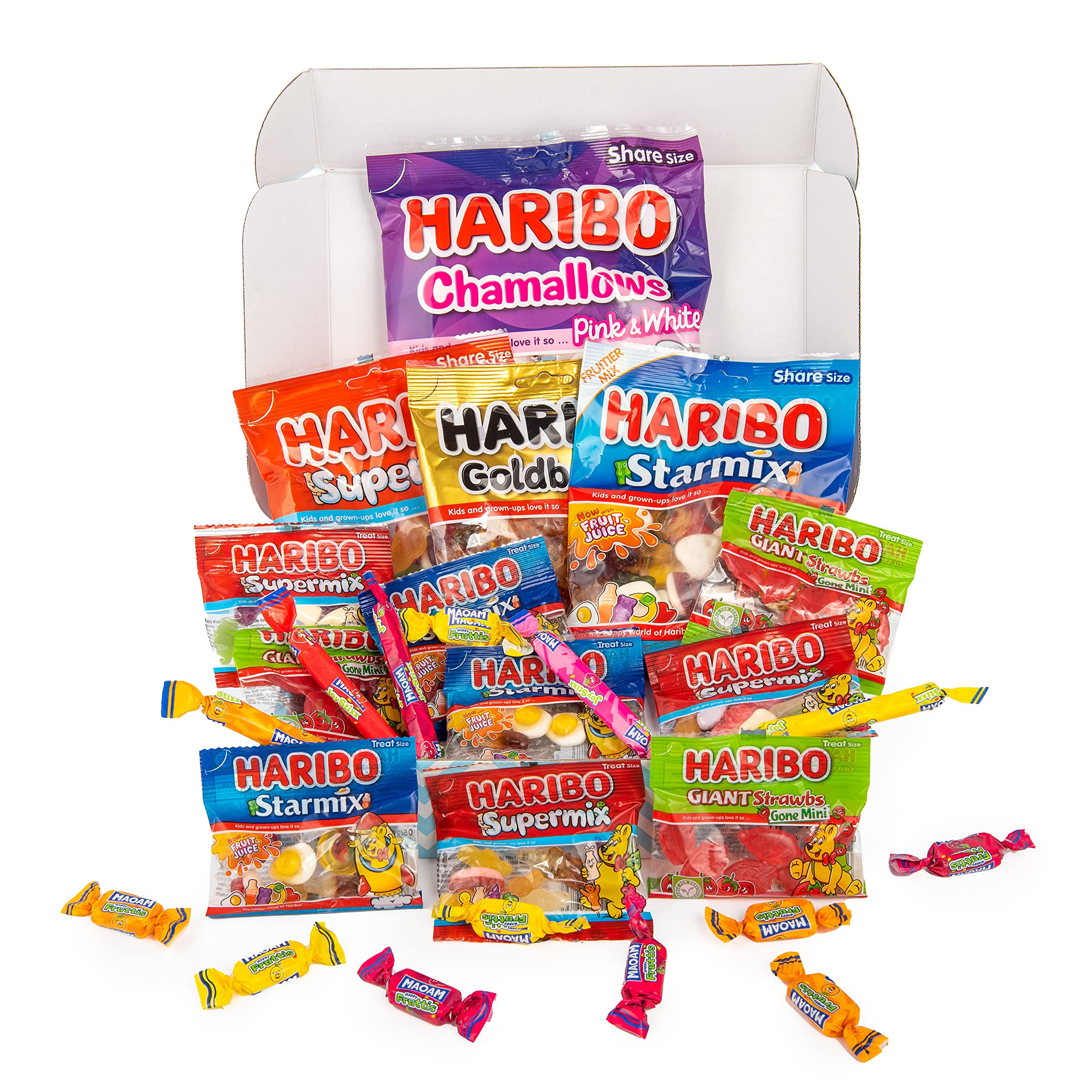 Buy Haribo Hamper, Classic Jelly Candy with Haribo Chamallows Presented ...