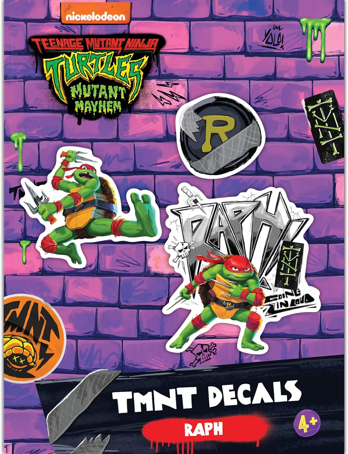 Amazon.com - TMNT Teenage Mutant Ninja Turtles Raph Vinyl Decals - Set ...
