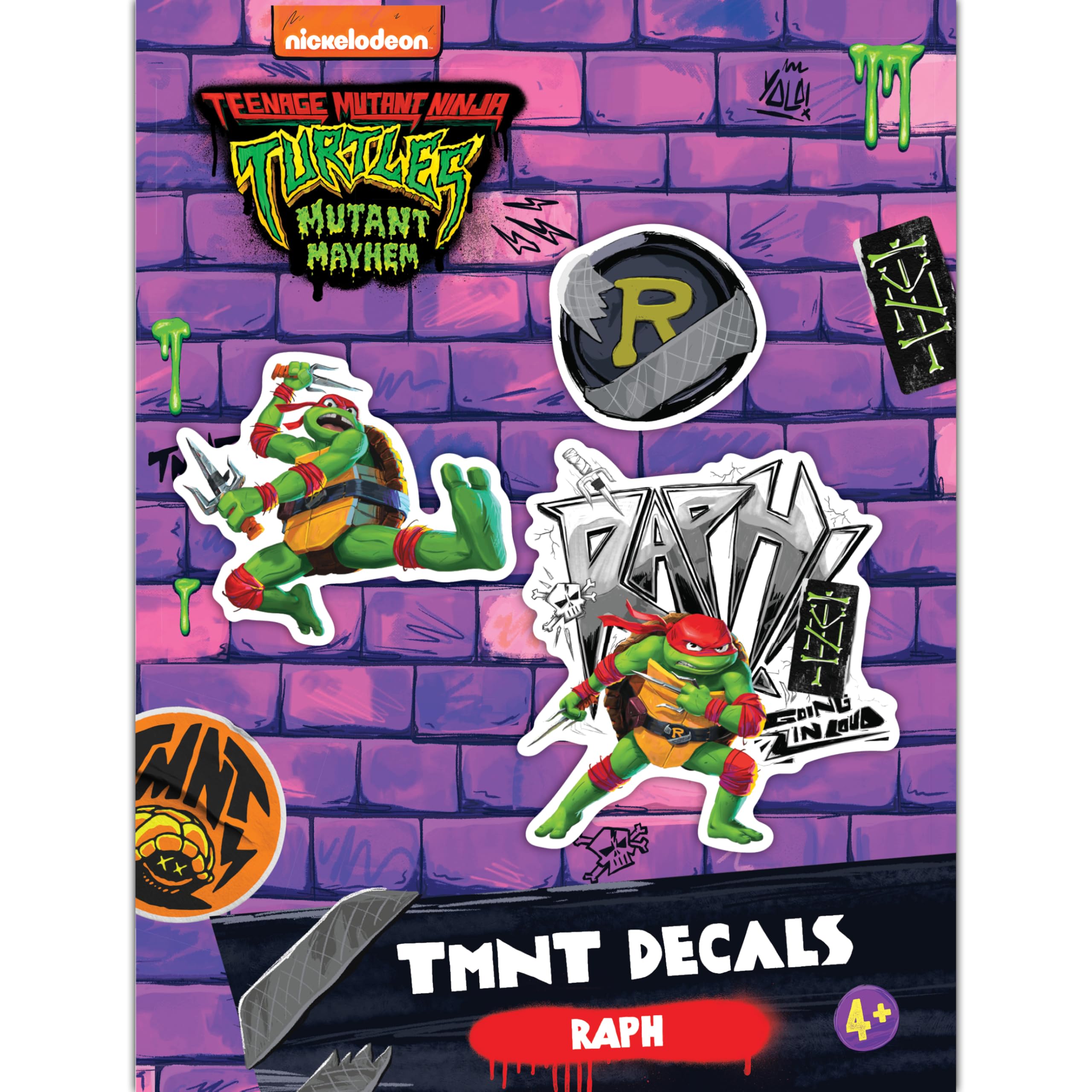 Amazon.com - TMNT Teenage Mutant Ninja Turtles Raph Vinyl Decals - Set ...