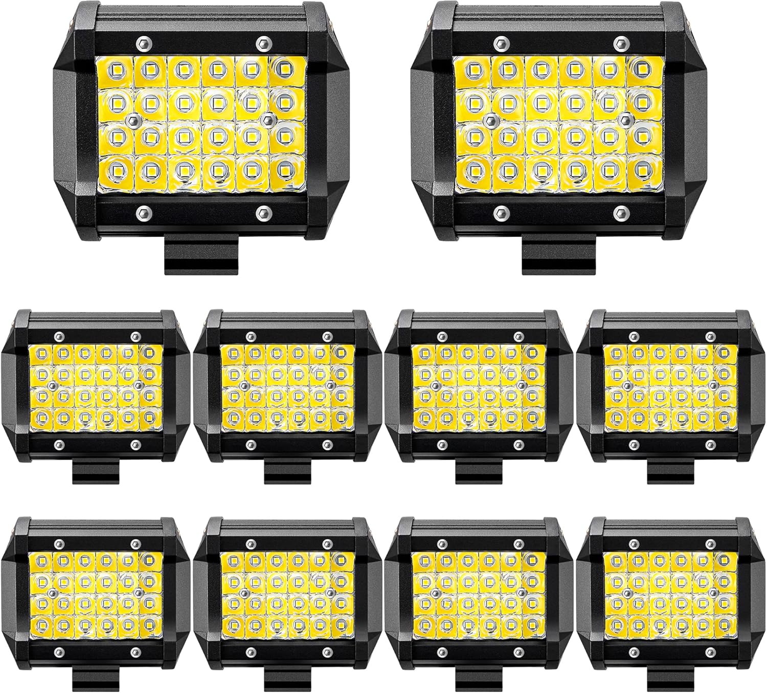 Amazon.com: LED Light Pods for Trucks, 4 Inch LED Light Bar 72W 7000lm ...