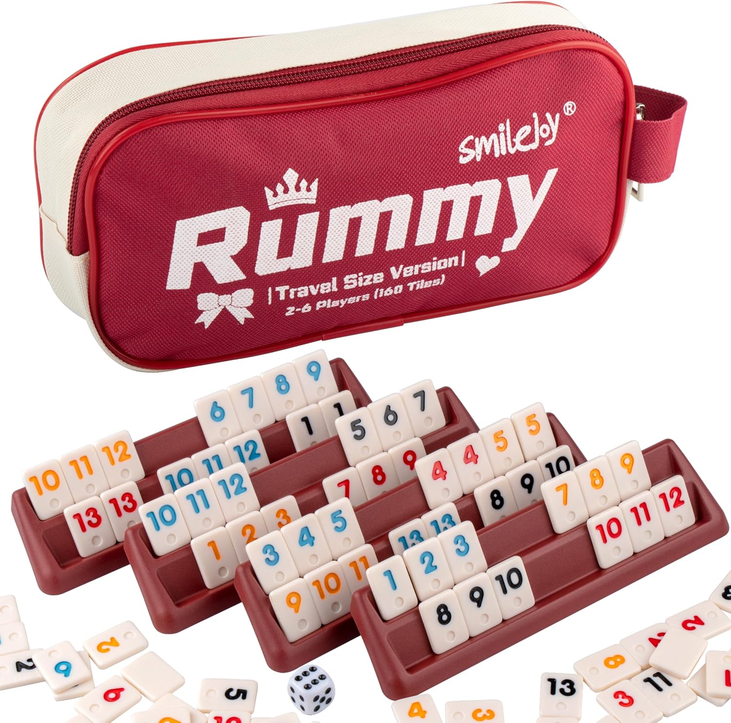 Amazon.com: Smilejoy Six Players Travel Rummy Game,Travel Size Rummy ...