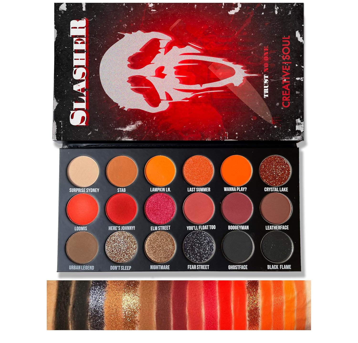 Amazon.com : Creative Soul Cosmetics Slasher Eyeshadow Palette, Horror ...
