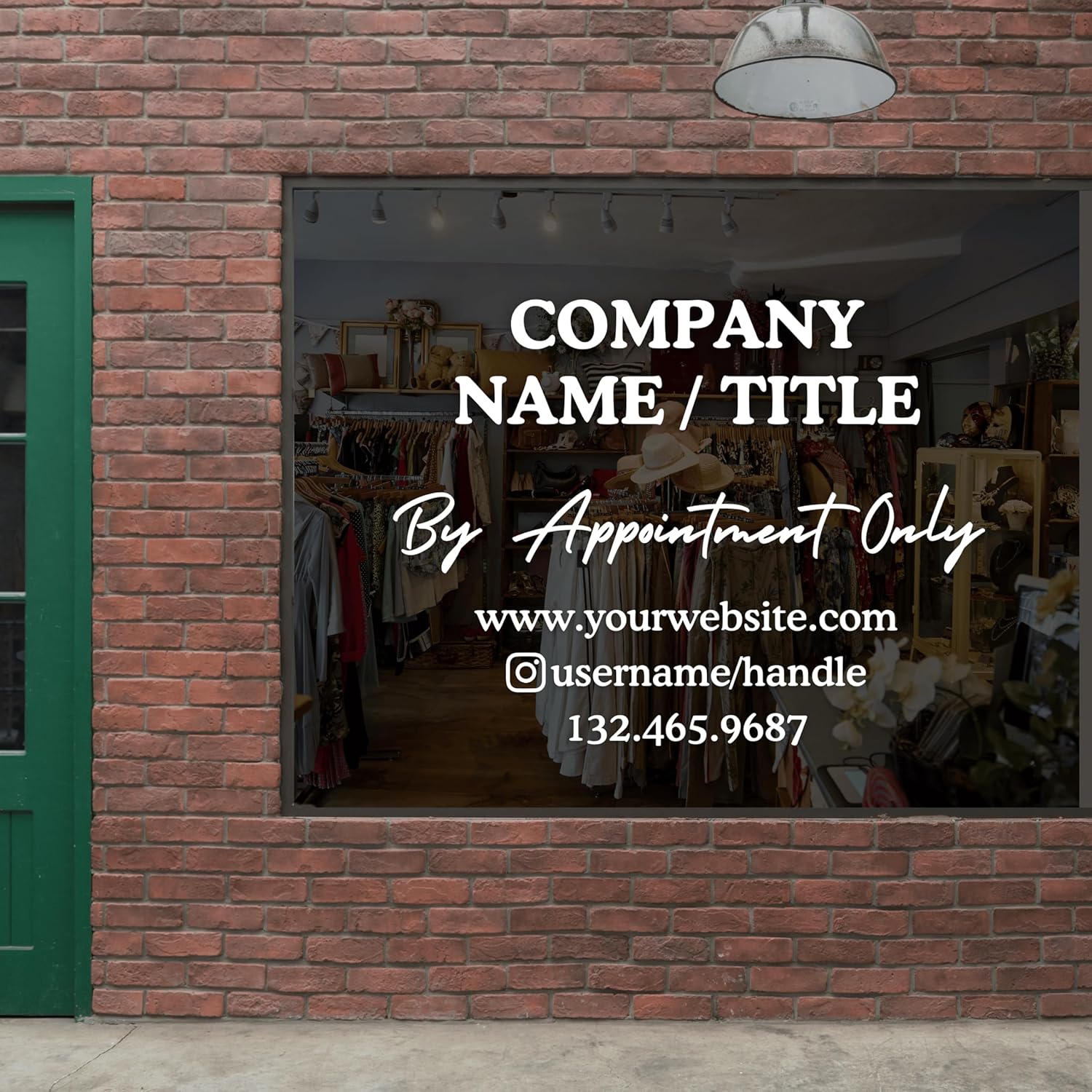 Amazon.com: Company Name Sign | Customizable Window & Door Decal ...