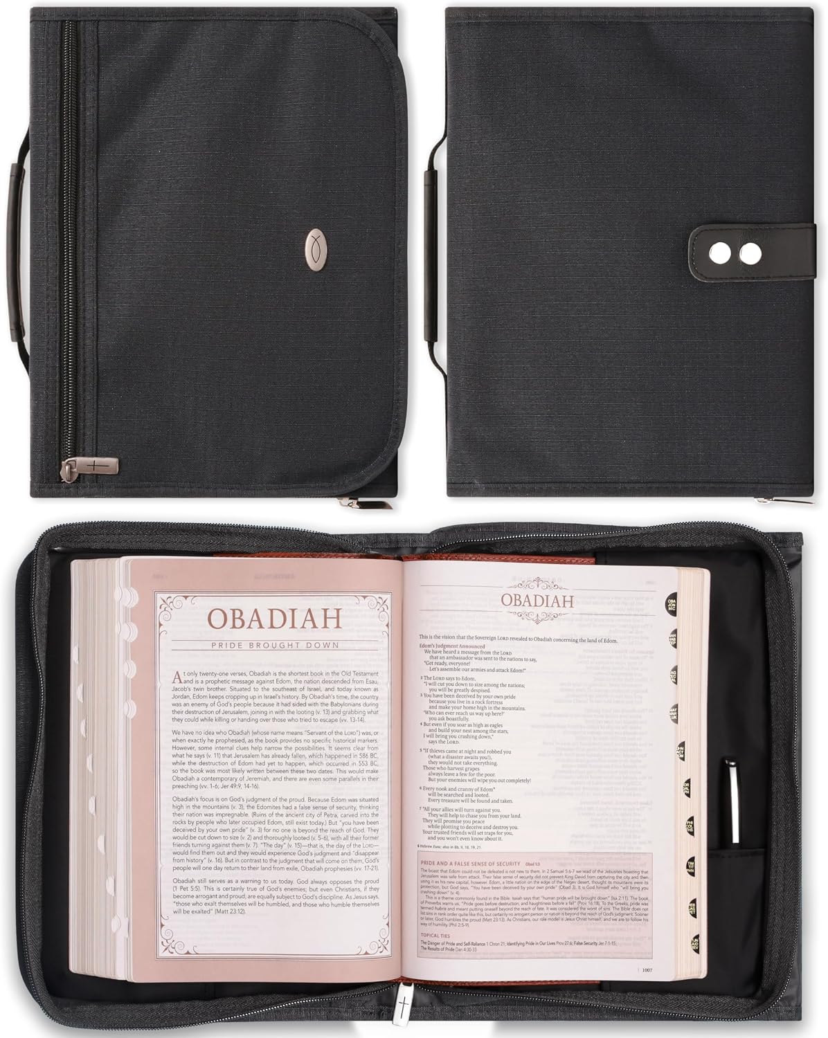 Amazon.com: Christian Art Gifts Jesus Fish Badge Men/Women Tri-Fold ...