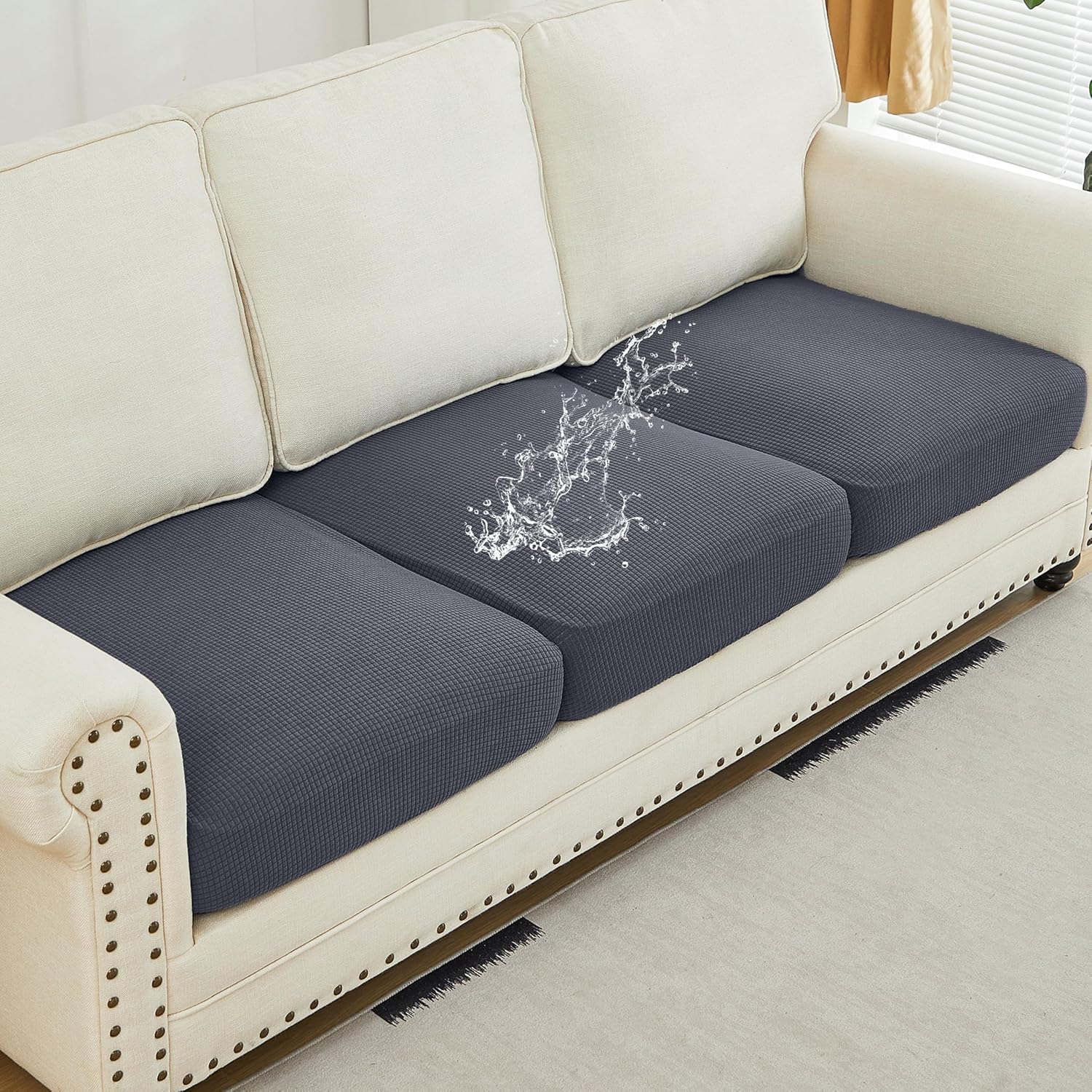 Amazon.com: DISSA Waterproof Couch Cushion Covers, Washable Sofa ...