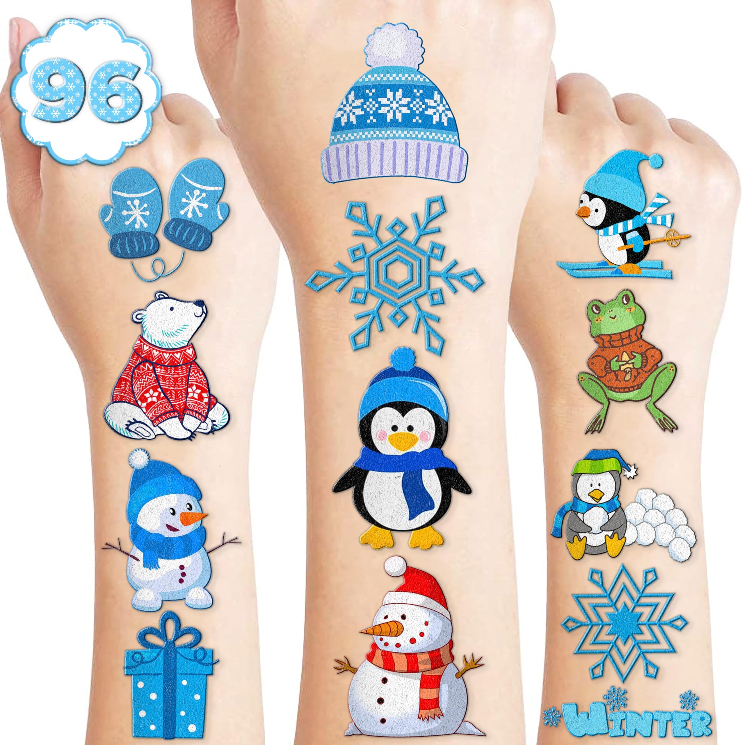 Amazon.com : 96PCS Cow Pre-Cut Temporary Tattoos for Kids - Farm Animal ...