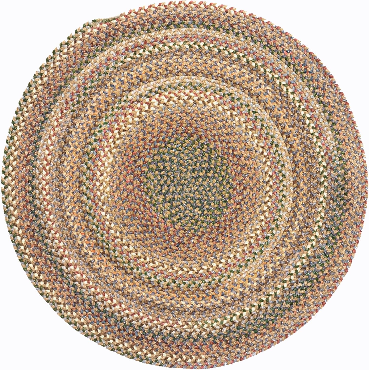 Amazon.com: Capel American Heritage Moss Multi 0' 36" Round Braided Rug ...