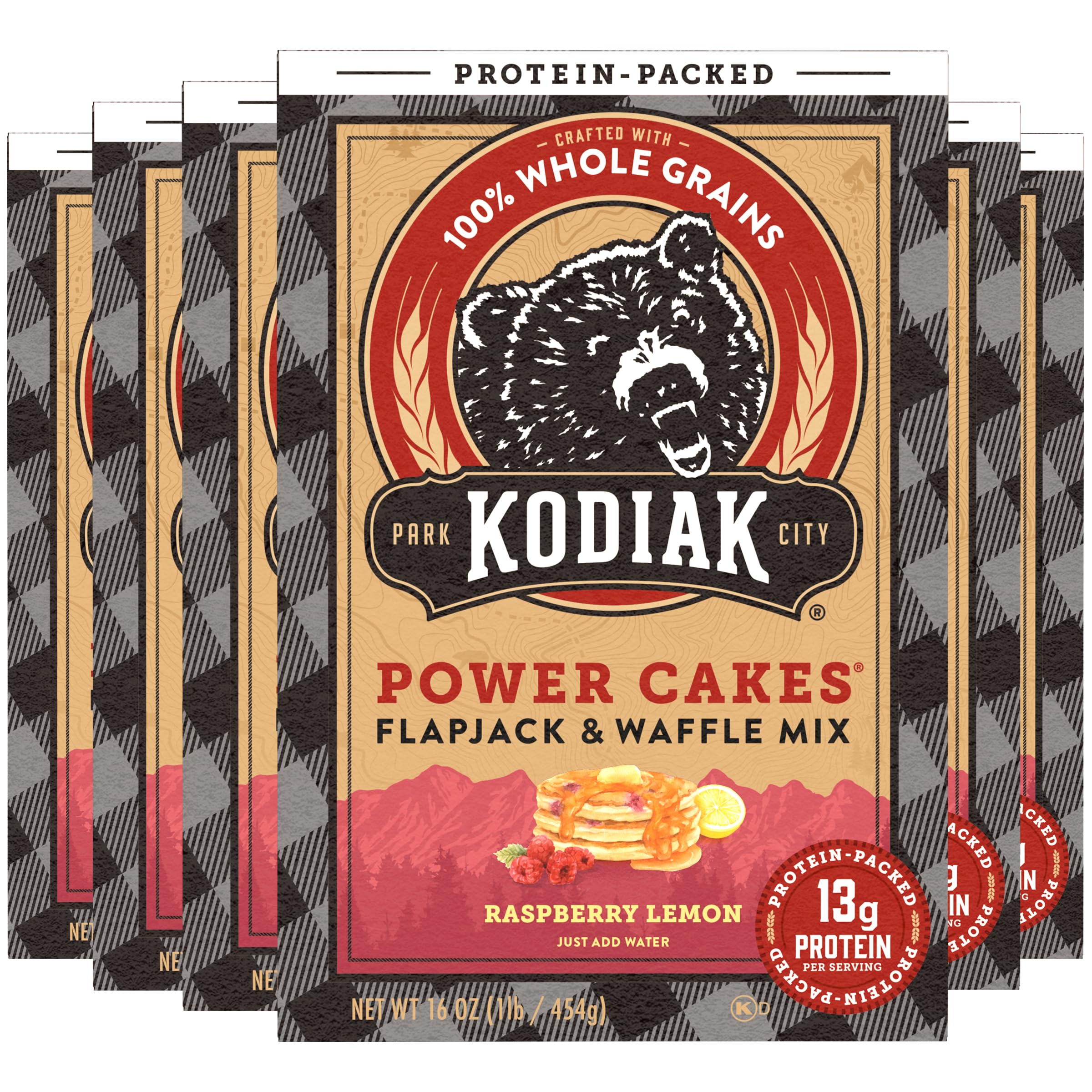 Amazon.com: Kodiak Cakes Power Cakes, Pancake & Waffle Mix, Raspberry ...