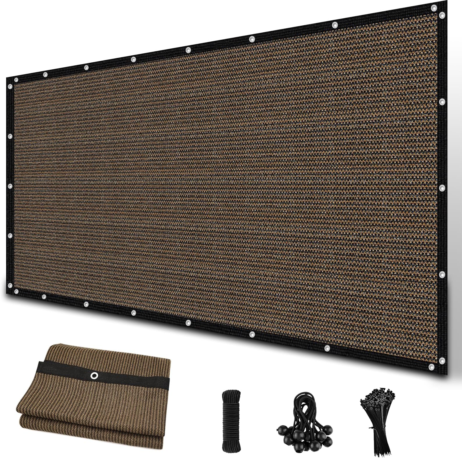 Amazon.com : BELLE DURA 90% Sun Shade Cloth with Grommets, 6 X 12 FT ...