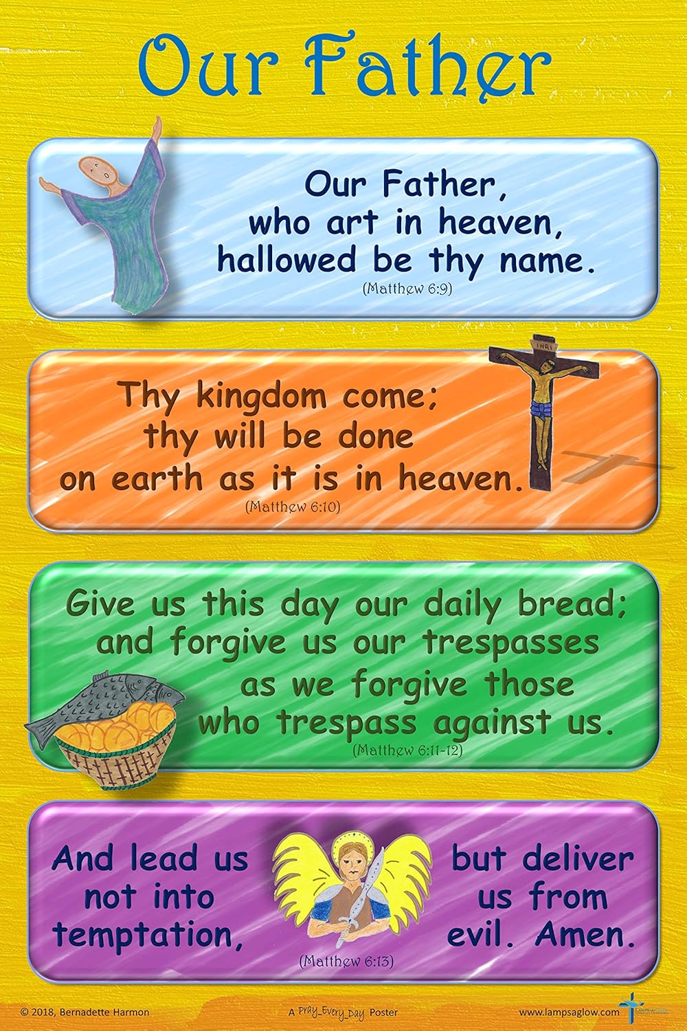 Amazon.com: The Our Father - Classroom Poster 12" x 18" (Set of 4 ...