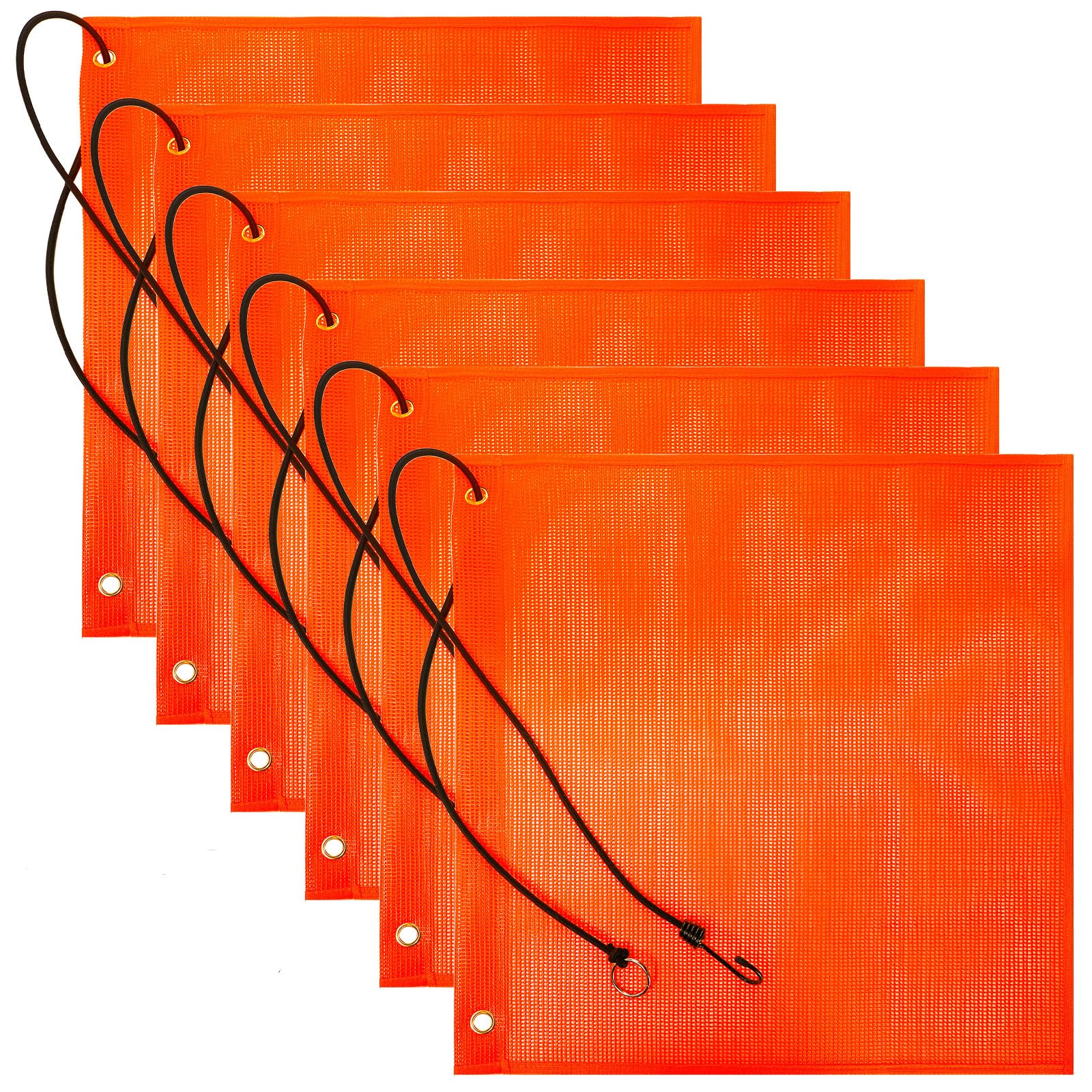 Snapklik.com : DEAYOU 6 Pack 18" X 18" Orange Safety Flag, Oversize ...