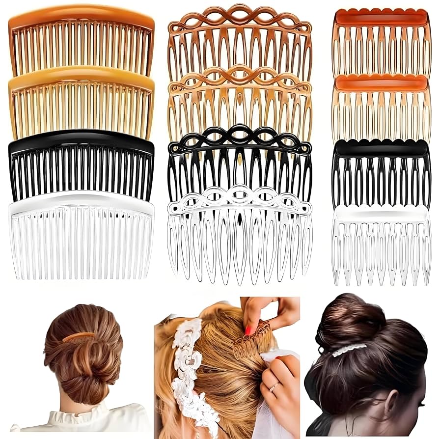 Combs Decorative Hair Red Crystal Decorative Hair Comb – Petal