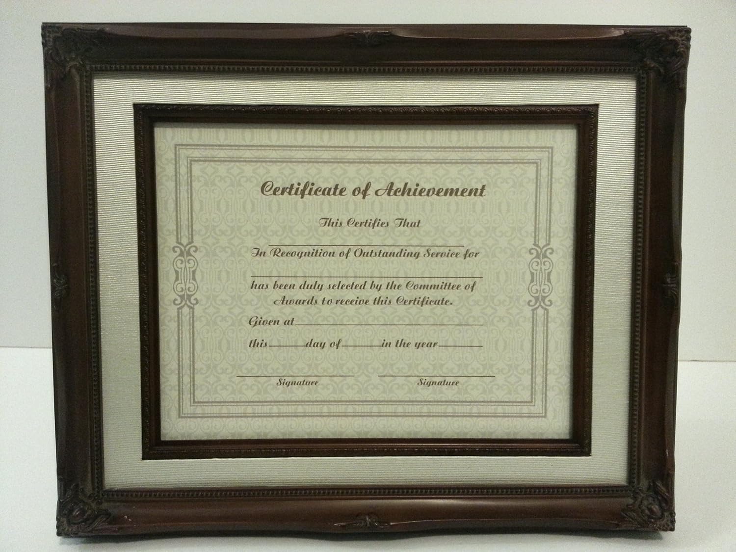 Amazon.com: Classic Graduation Certificate Woodgrain Effect Off White ...
