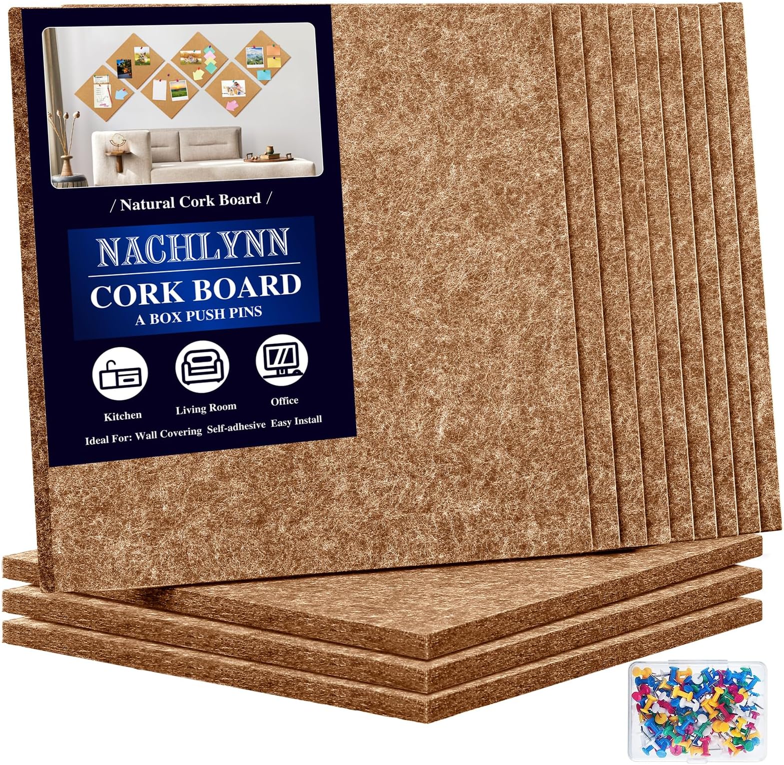 Amazon.com: Brown Cork Squares - 12 Inch X 12 Inch X 1 Inch Thick - 3 Pack