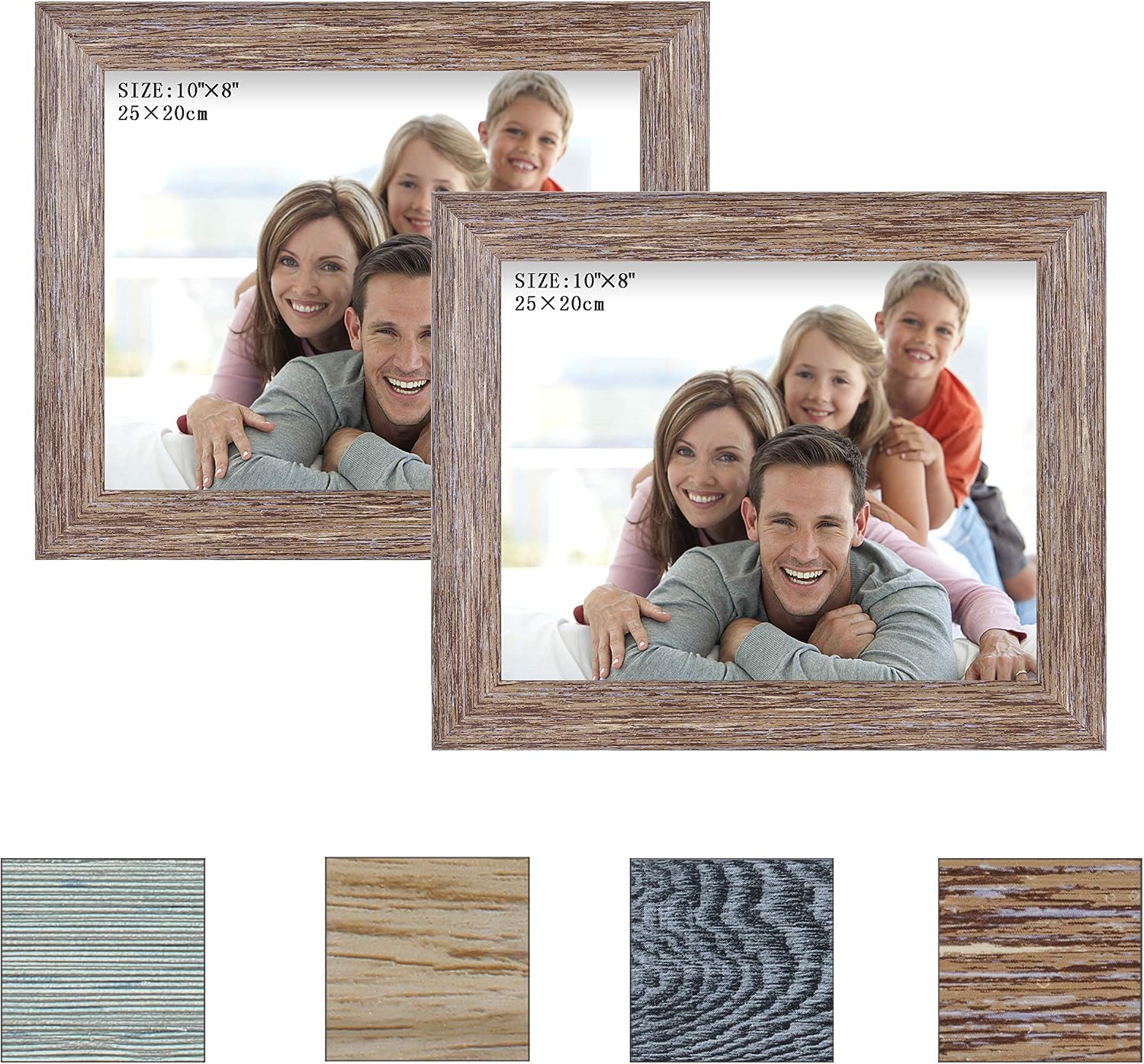 Amazon.com - Julone 8x10 Picture Frames (Rotten Brown 2 Pack) Rustic ...