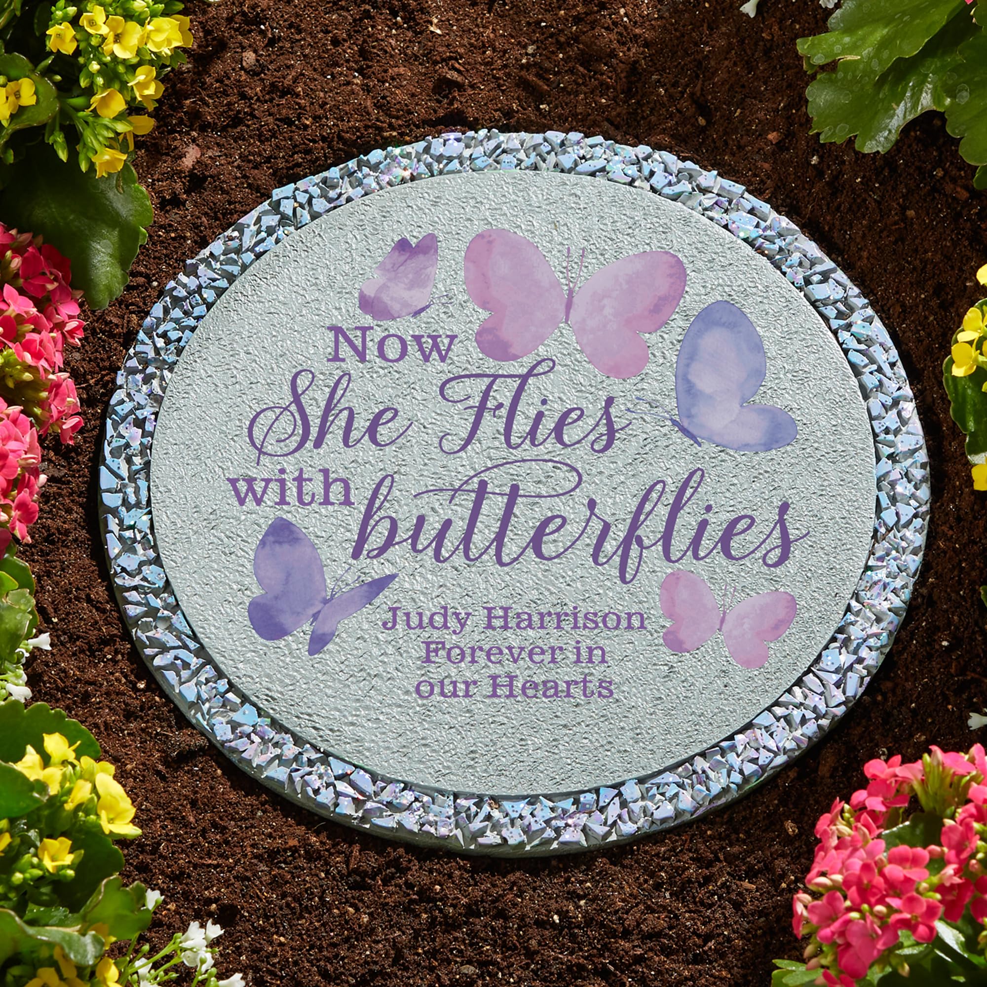 Upright Garden Remembrance Personalized - Upright Resin Headstone With ...