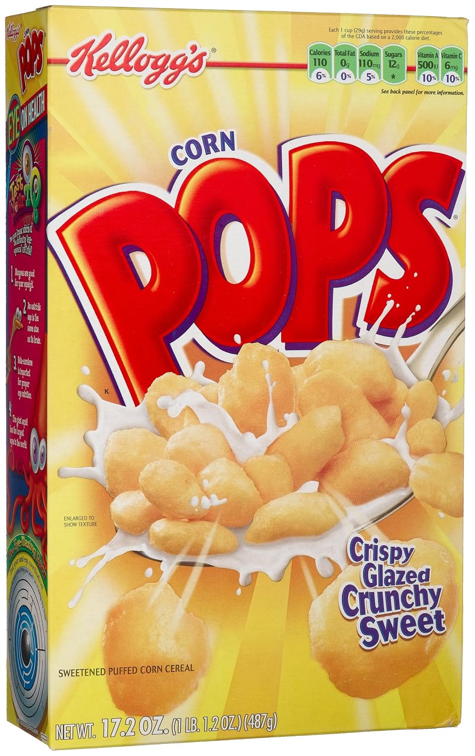 Amazon.com: Kellogg's Corn Pops Cereal, 17.2-Ounce Box