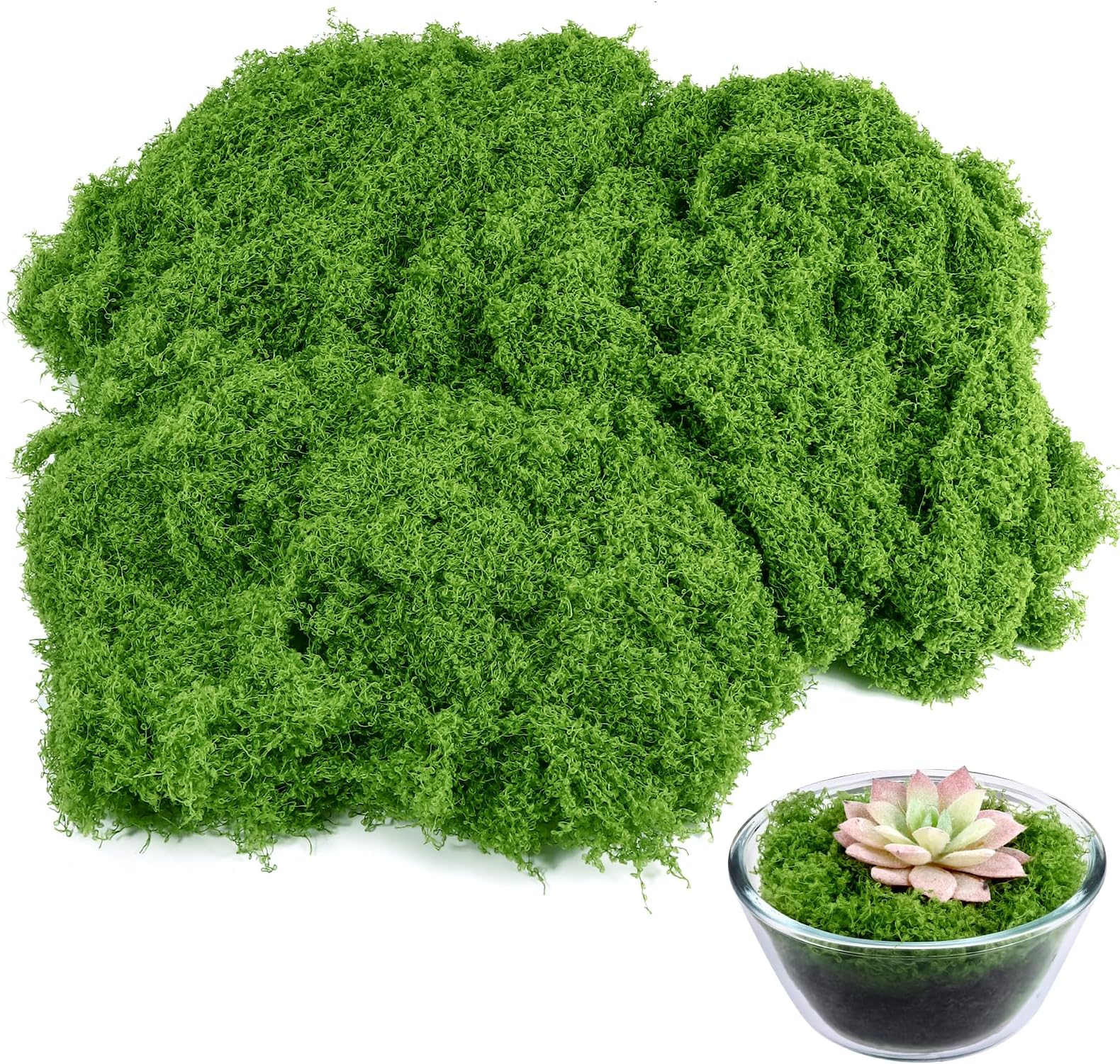 Amazon.com: Sukh Faux Moss for Potted Plants - 5.29 OZ Artificial Moss ...