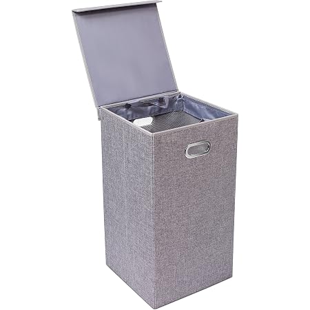 Amazon.com: Simple Houseware Foldable Laundry Hamper Basket with Lid ...
