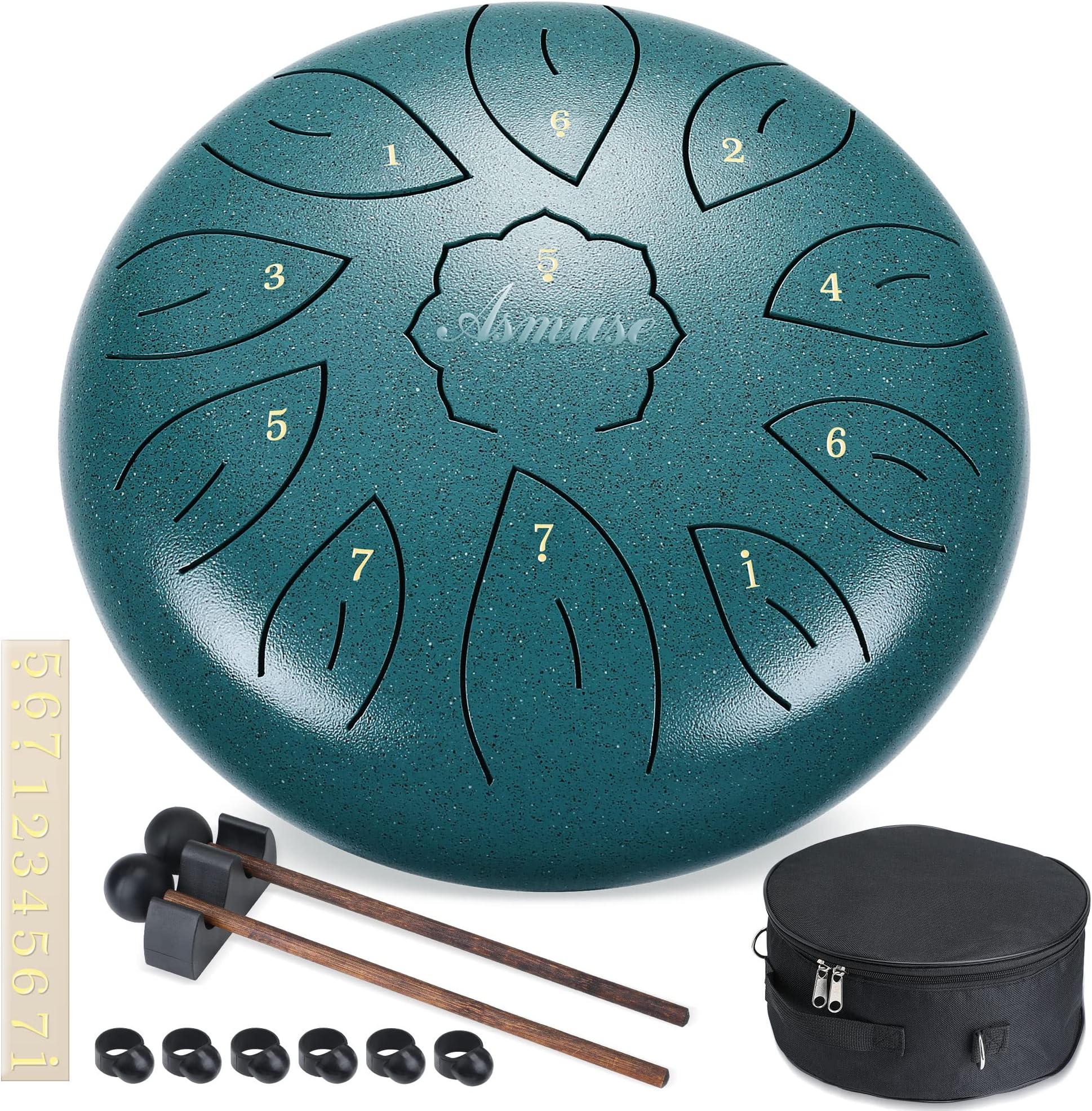 Asmuse Tambour de Langue 11 Notes C, Tambour à langue en acier Handpan ...