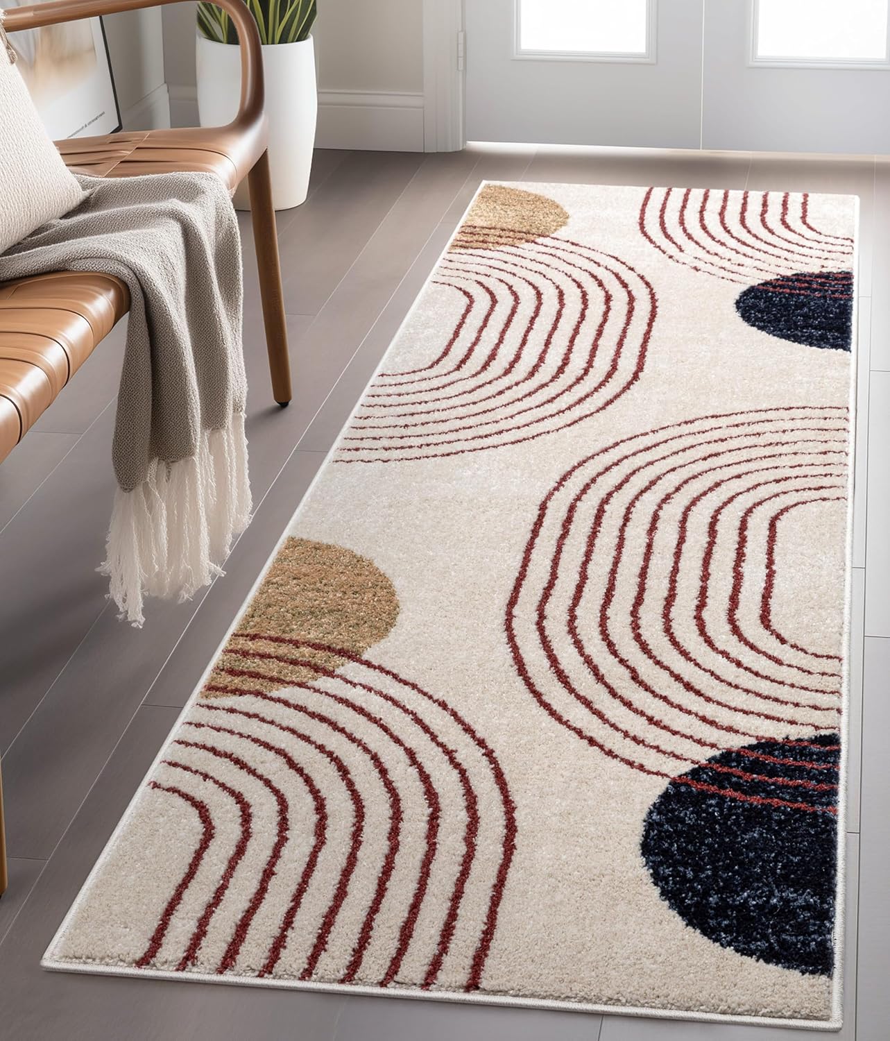 Amazon.com: Well Woven Omaha Collection Laslow Modern Rainbow Ivory 2'3 ...