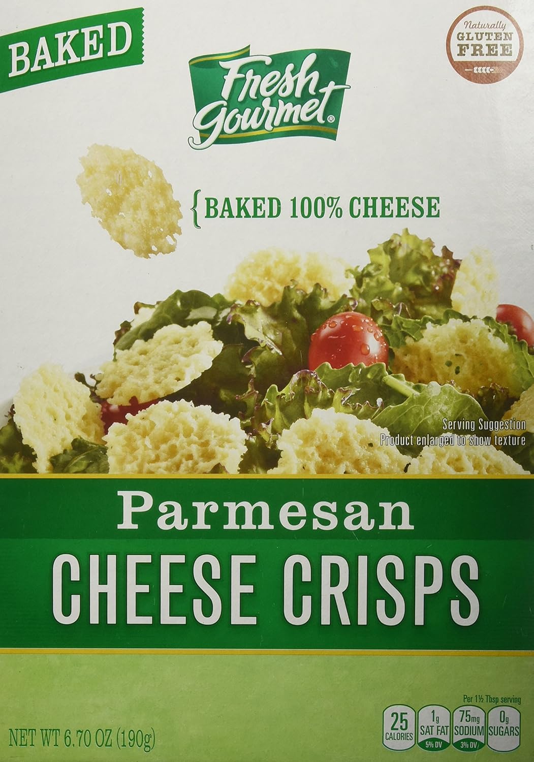Amazon.com: Fresh Gourmet Parmesan Cheese Crisps 6.7 oz : Grocery ...