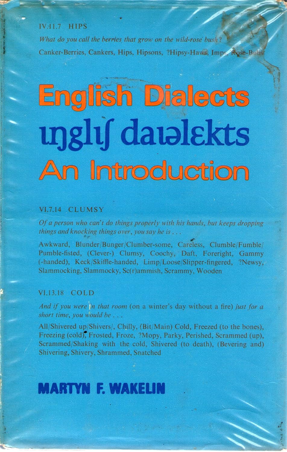 Amazon.co.jp: English Dialects: An Introduction : Wakelin, Martyn F.: 洋書