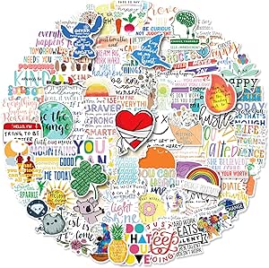 Amazon.com: 100Pcs Inspirational Stickers Motivational Vinyl Stickers ...
