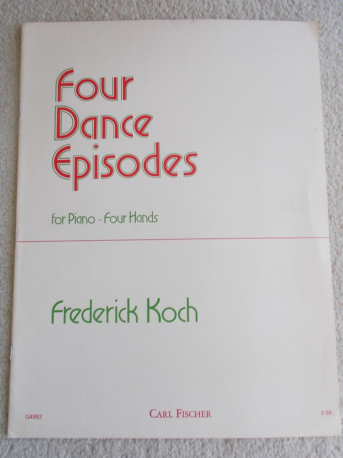 Four Dance Episodes for Piano-Four Hands 04992: frederick koch: Amazon ...