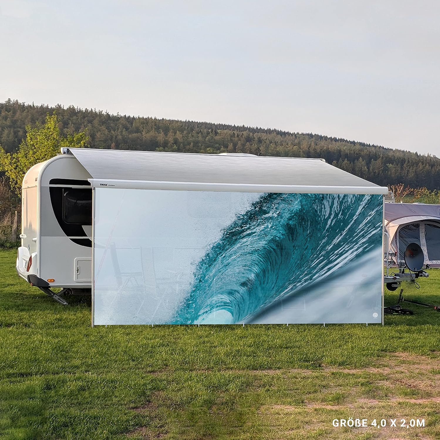 CAMPIDOO Awnings Front Wall Sun and Privacy Screen Wave Rider Photo ...