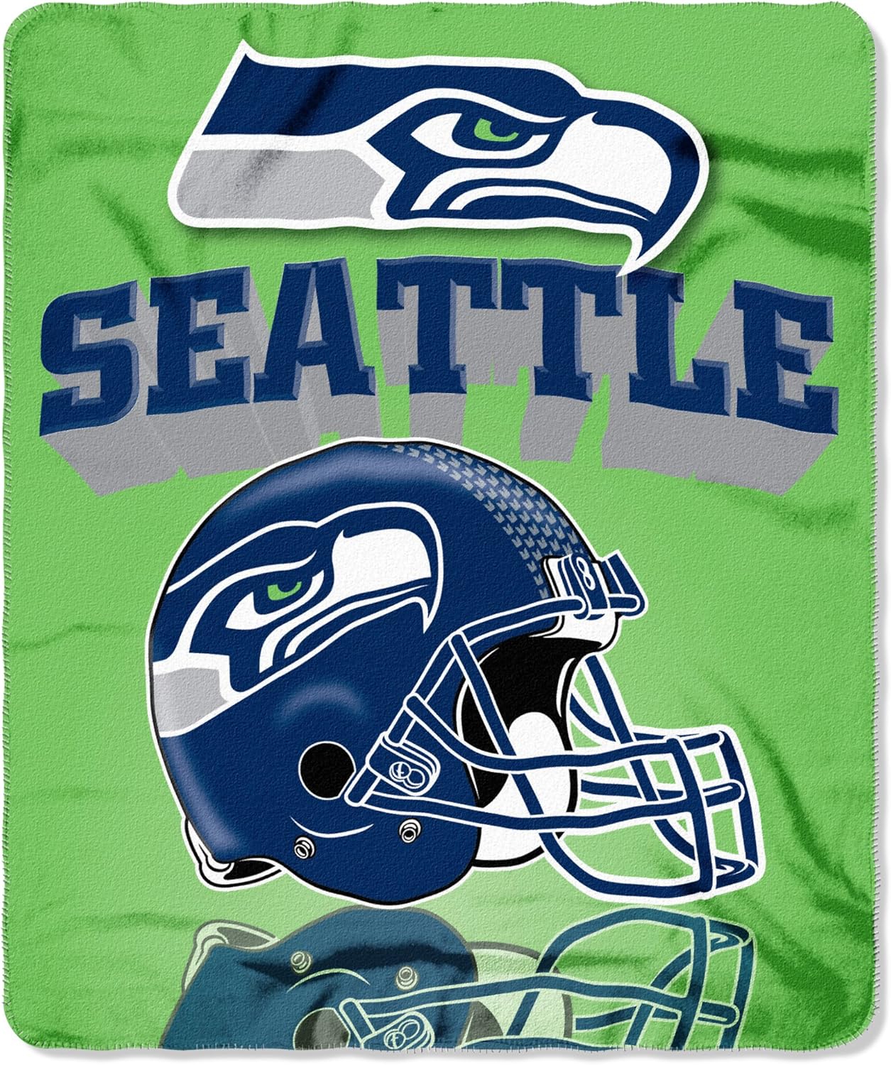 NFL Seattle Seahawks Gridiron Fleece Throw, 50-inches x 60-inches