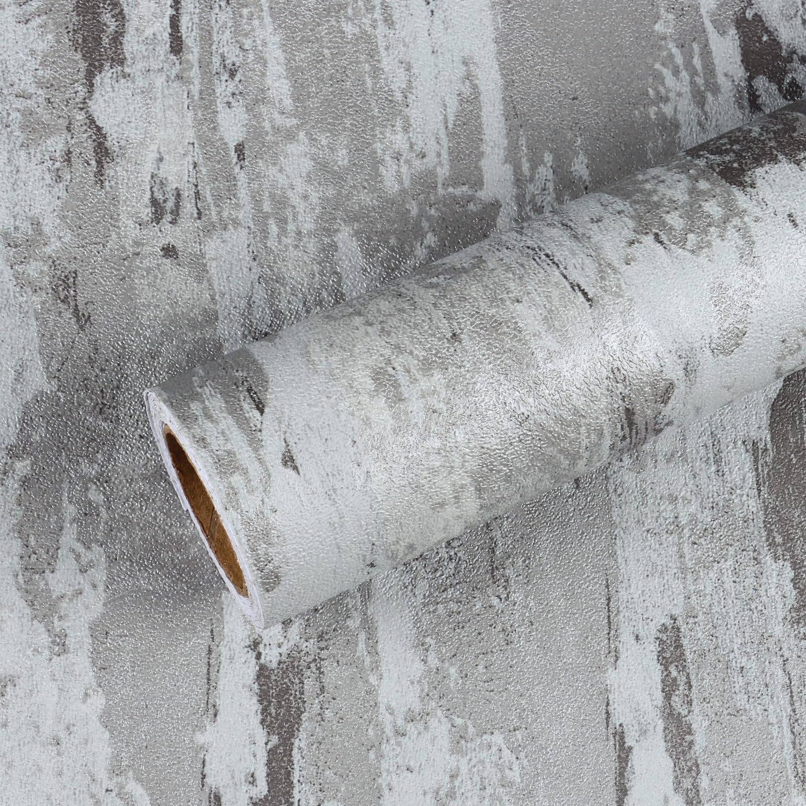 yaretzy Silver Grey Peel and Stick Wallpaper Contact Paper Wallpaper Removable Bedroom Furniture ...