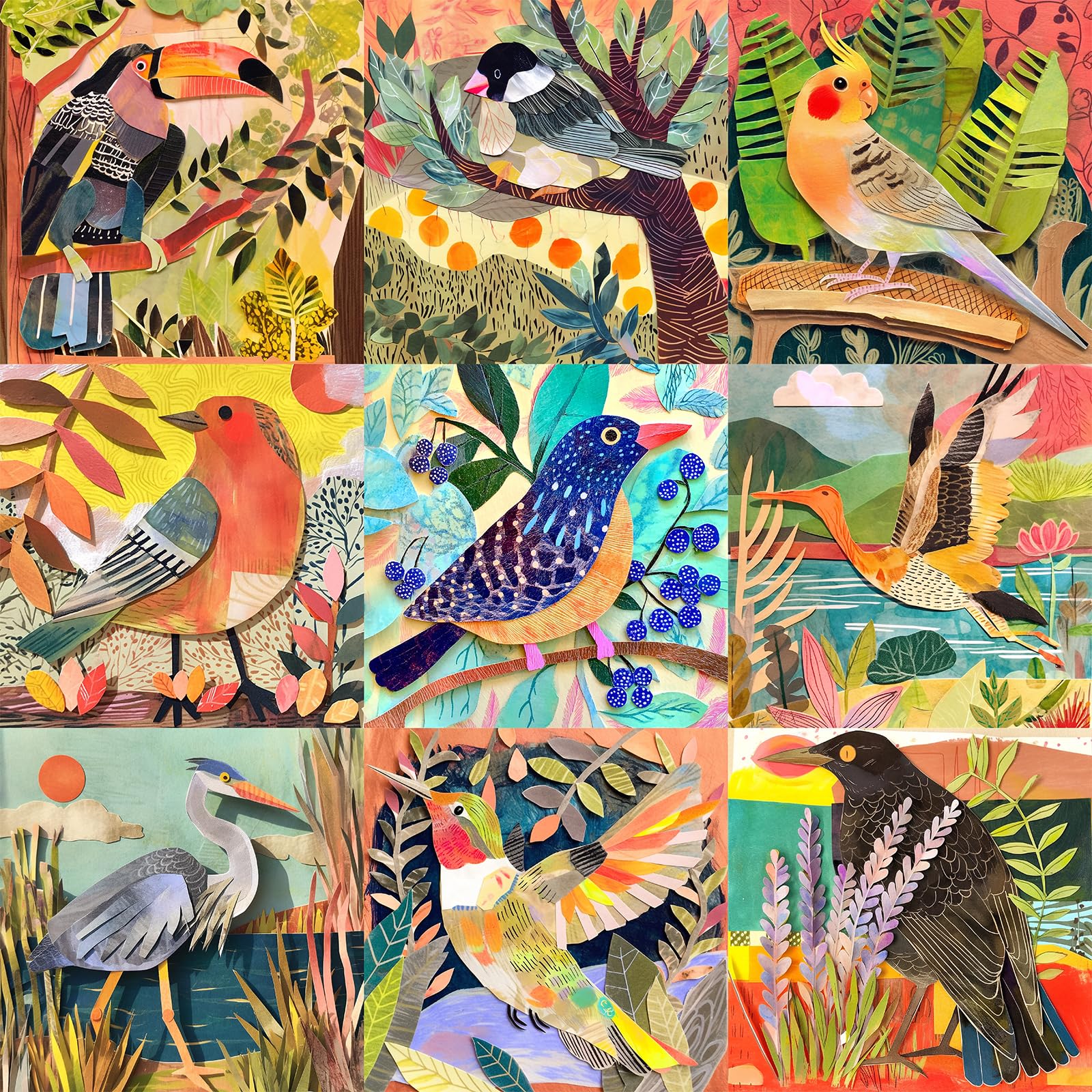 Amazon.com: Naturelish Colorful Birds Jigsaw Puzzles for Adults 1000 ...