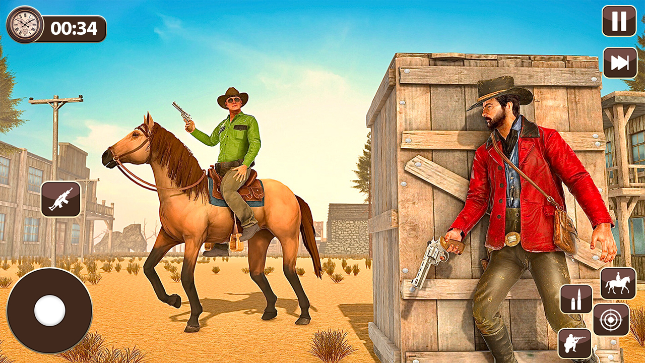 Wild Dead Western Cowboy Horse Riding Games: Real Call of Western ...