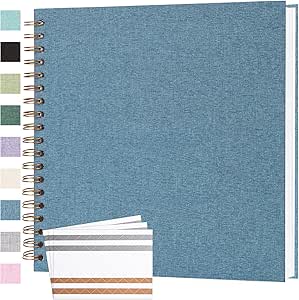 Amazon.com: Scrapbook Photo Album 10x10 Inches 80 Pages Hardcover Kraft ...