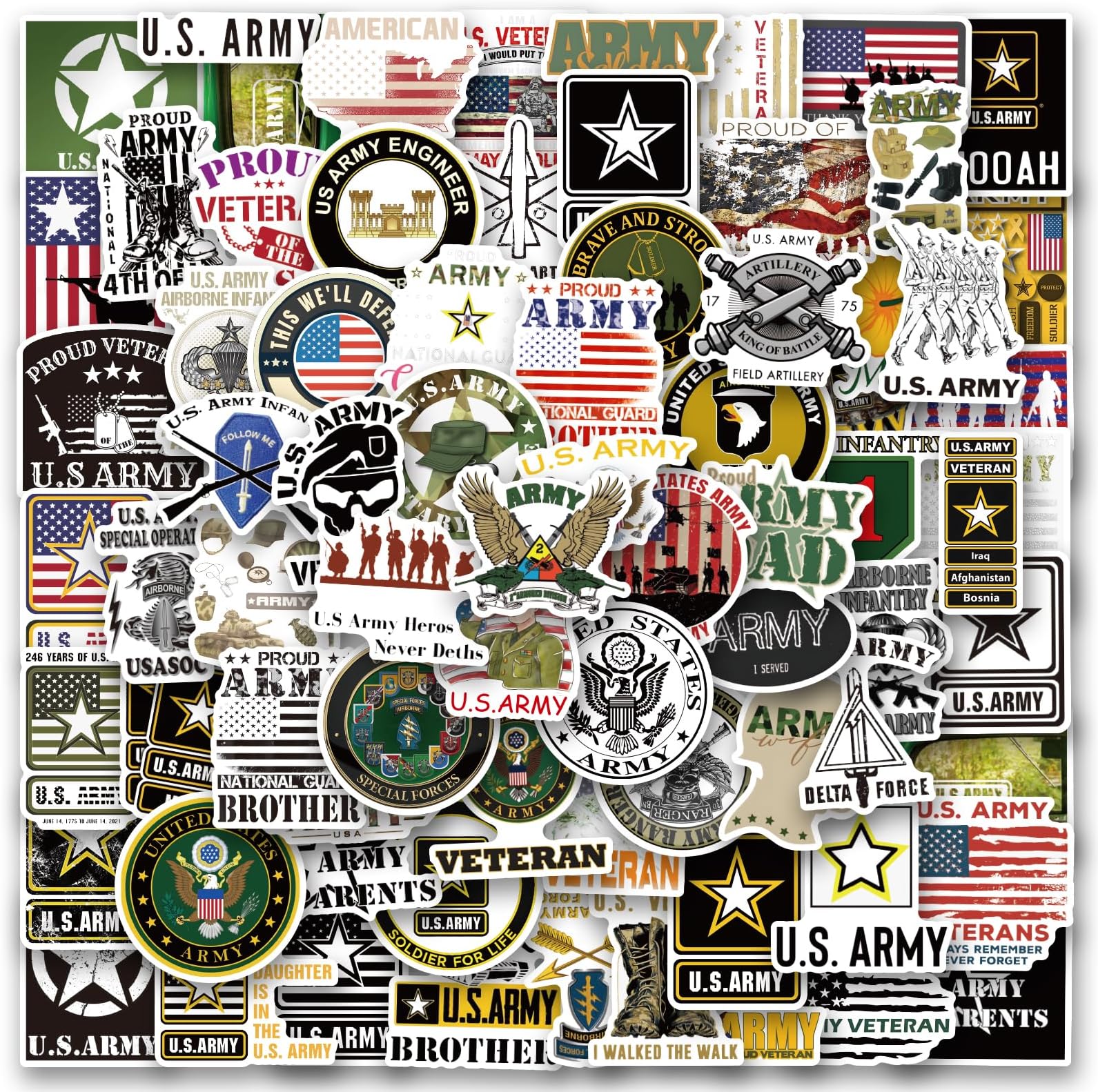 Amazon.com: Army Military Stickers - 2 Sheets Scrapbooking