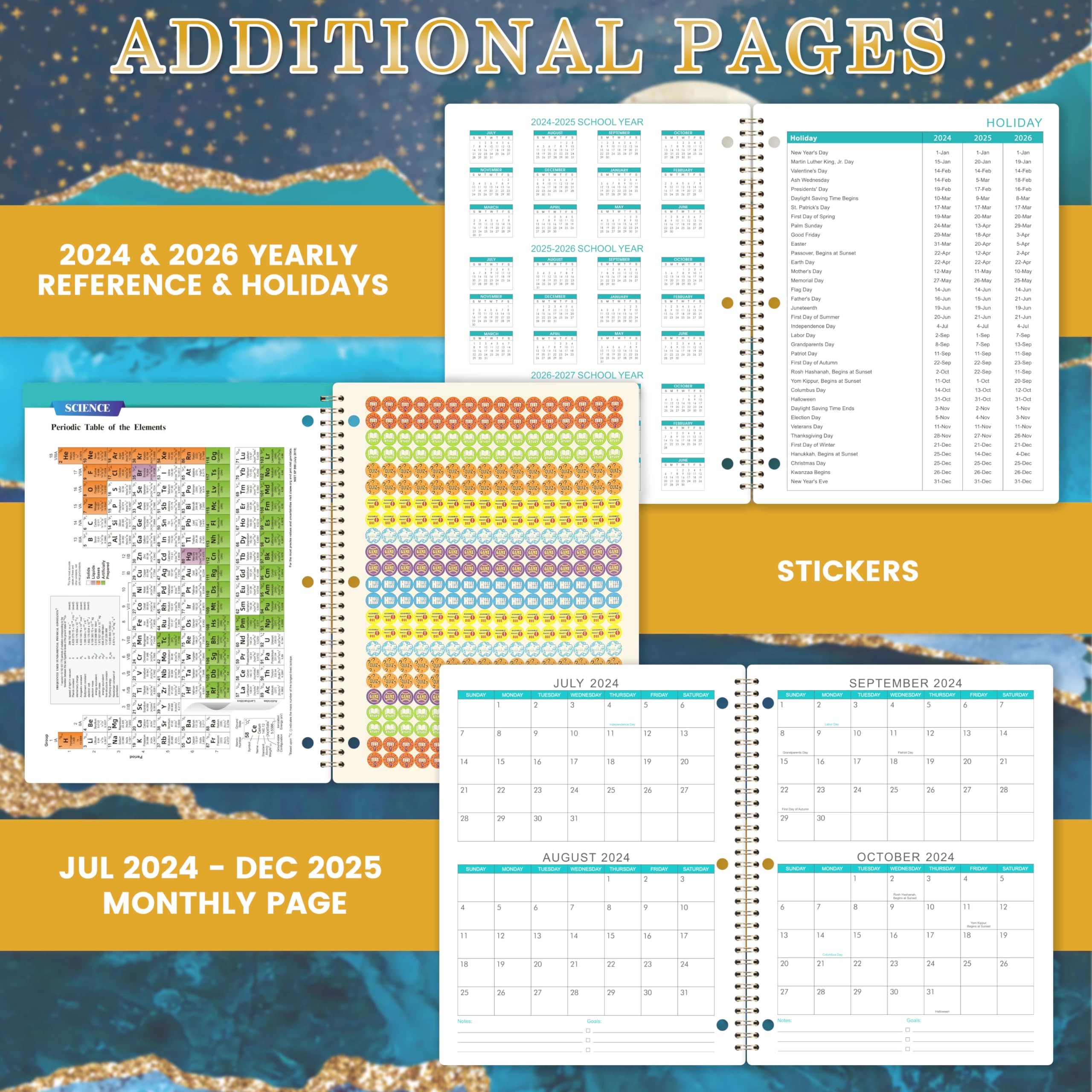 Snapklik.com : 2024-2025 Student Planner - Monthly And Weekly School ...