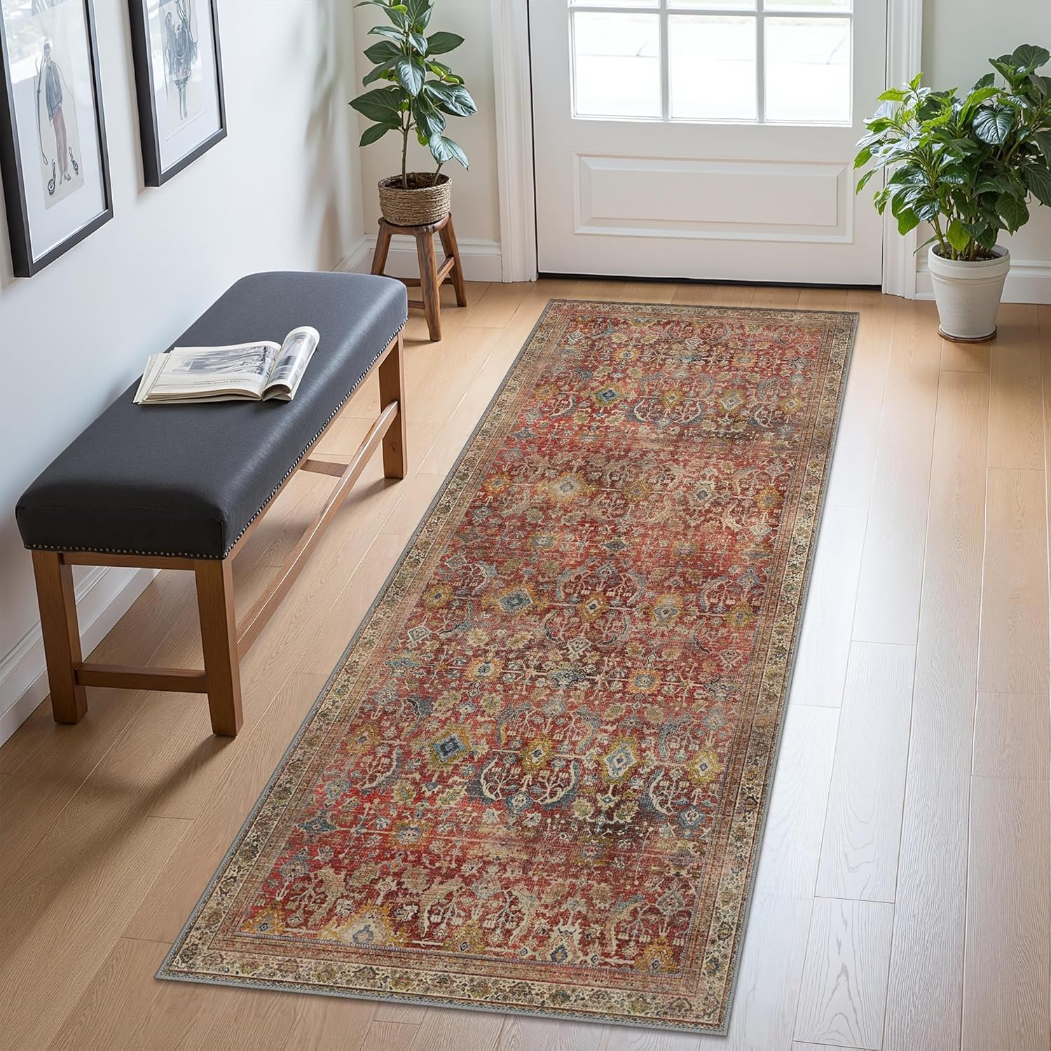 Amazon.com: 2x10 Runner Rug Machine Washable Boho Runners for Hallway ...