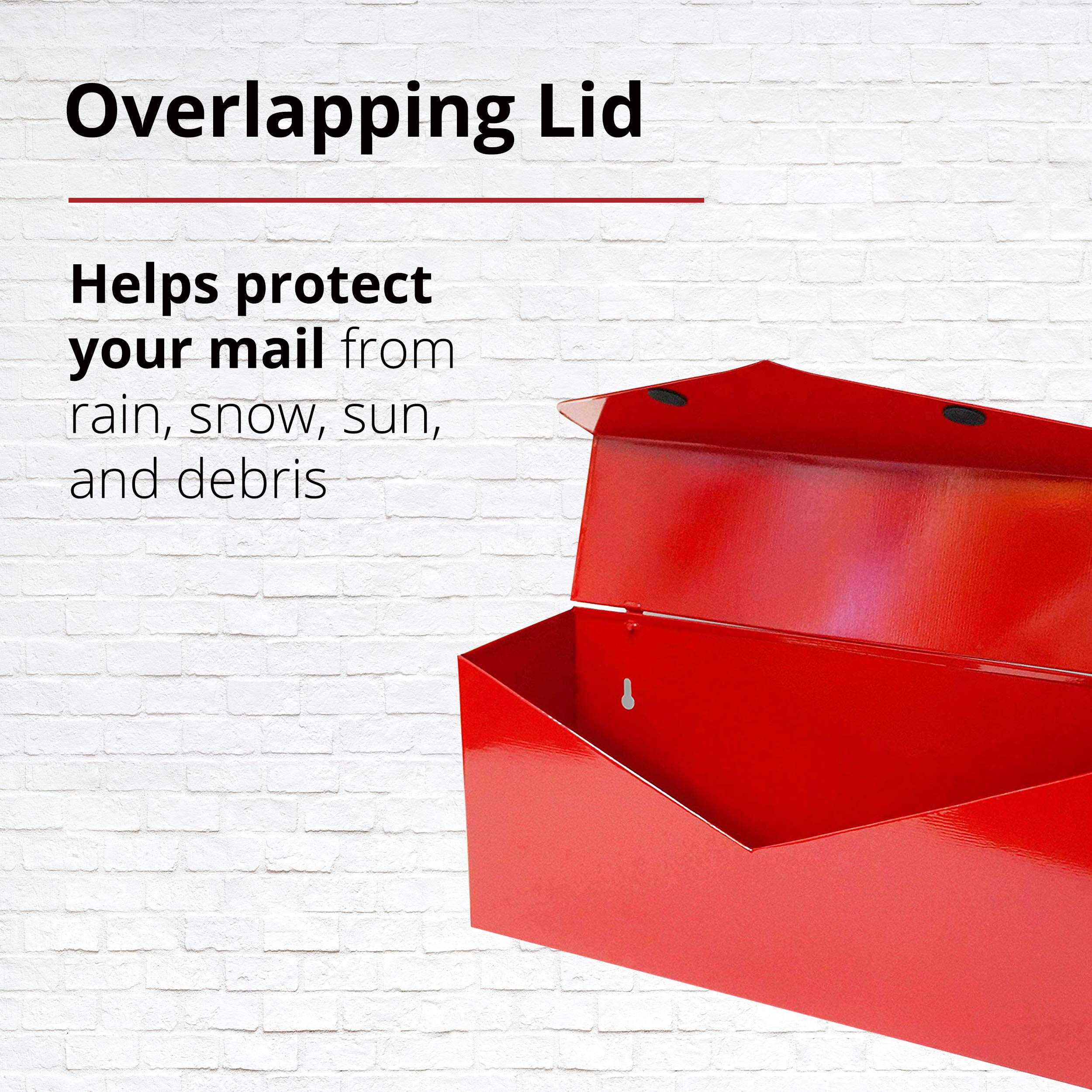 Snapklik.com : Red Envelope Wall Mount Mailbox, Rust Resistant Metal ...