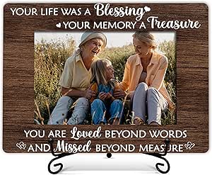 Amazon.com - Memorial Picture Frame, Your Life Was A Blessing Photo ...