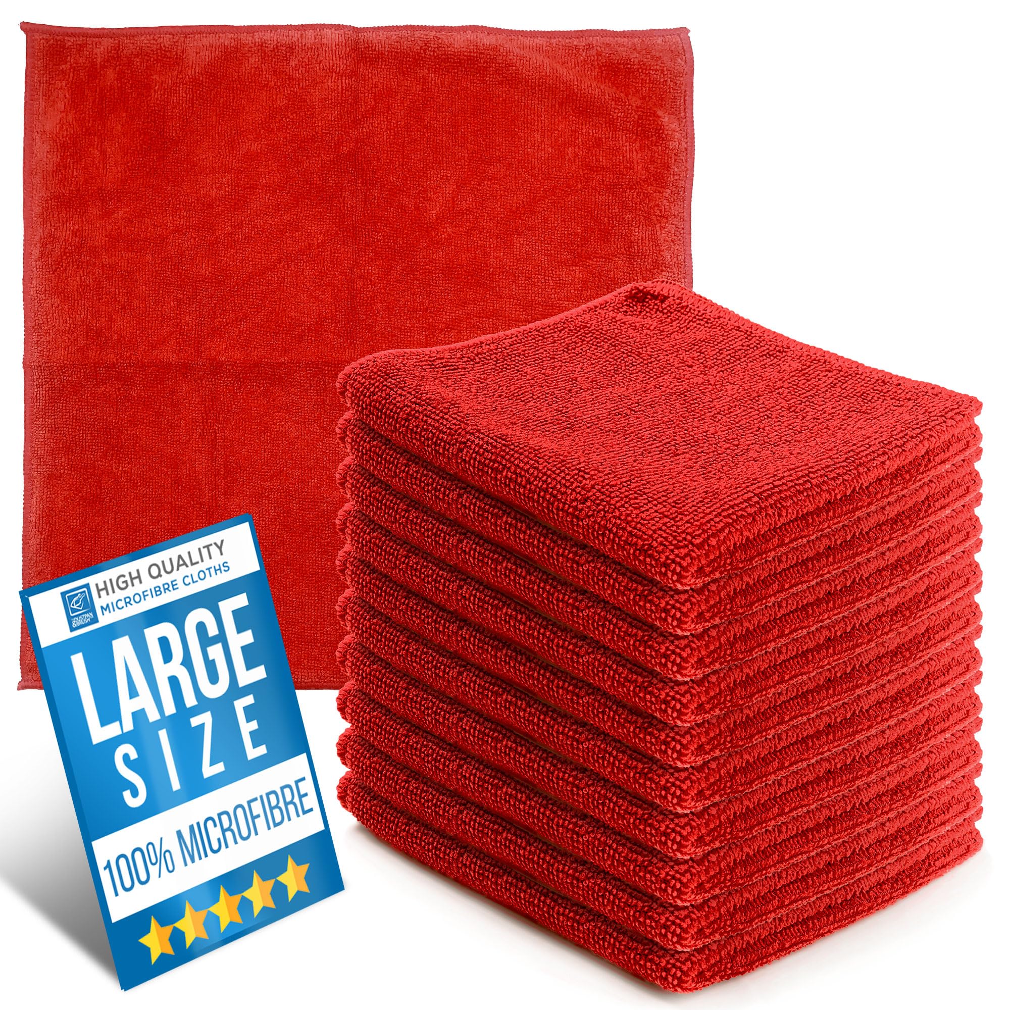 Microfiber Cleaning Cloth, Large Size 40x40cm, Super Absorbent Lint ...