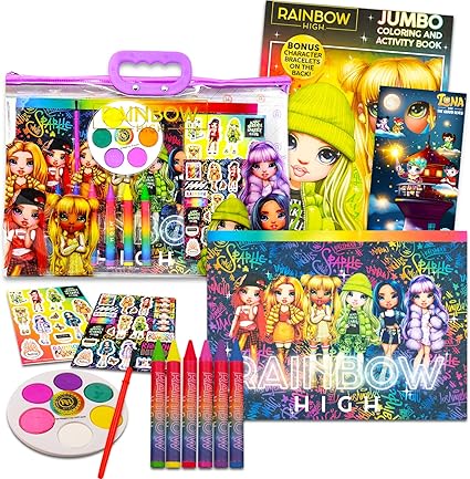 Amazon.com: GAME PARTY Rainbow High Coloring and Activity Kit - Bundle ...