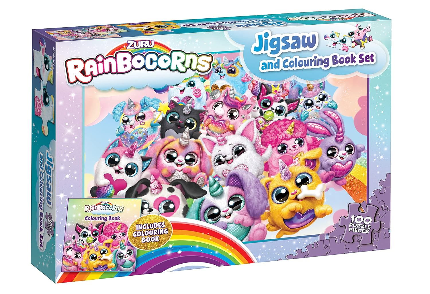 Rainbocorns: Jigsaw and Colouring Book Set (100 Pieces): unknown author ...