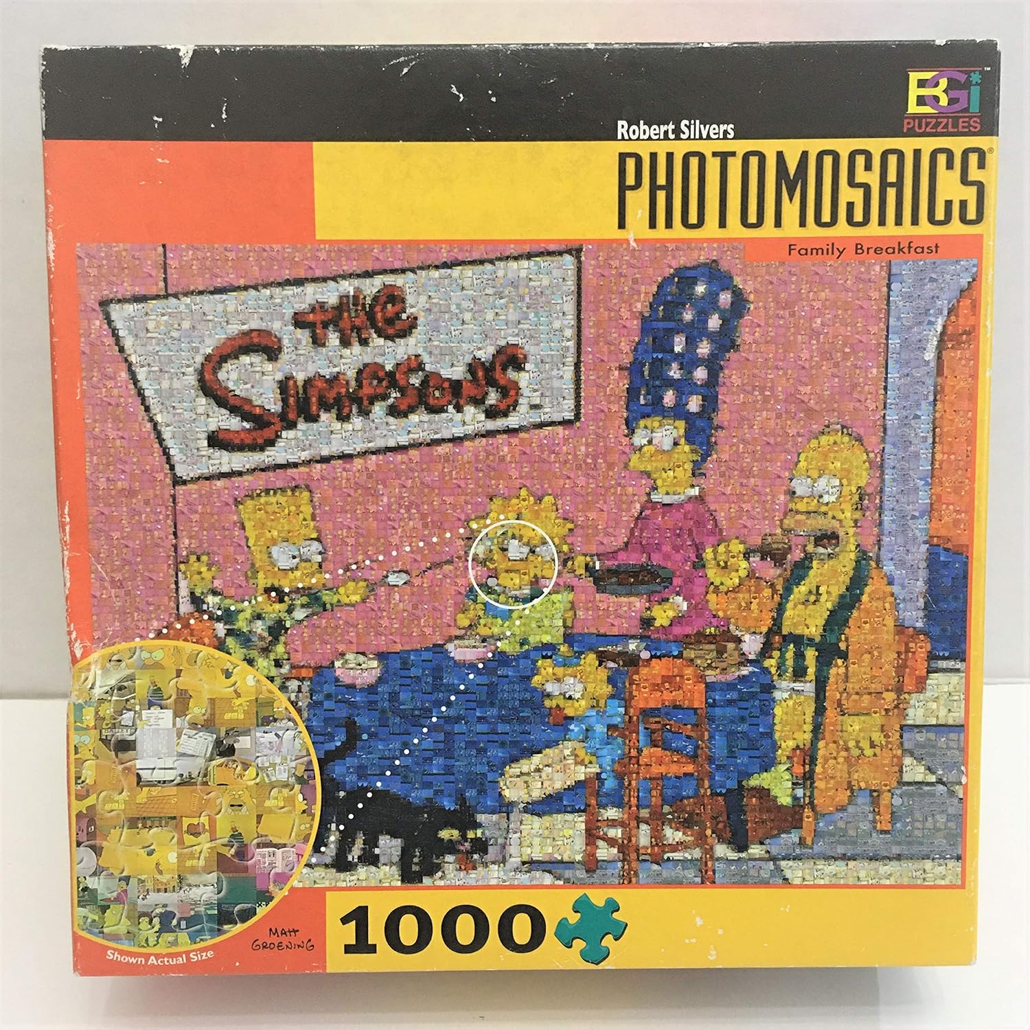 Amazon.com: Simpsons Photomosaic Family Breakfast Jigsaw Puzzle 1000pc ...