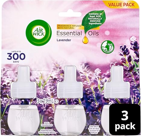 Air Wick Lavender Essential Oils Plug-in Diffuser Refill 19 ml (Pack of ...