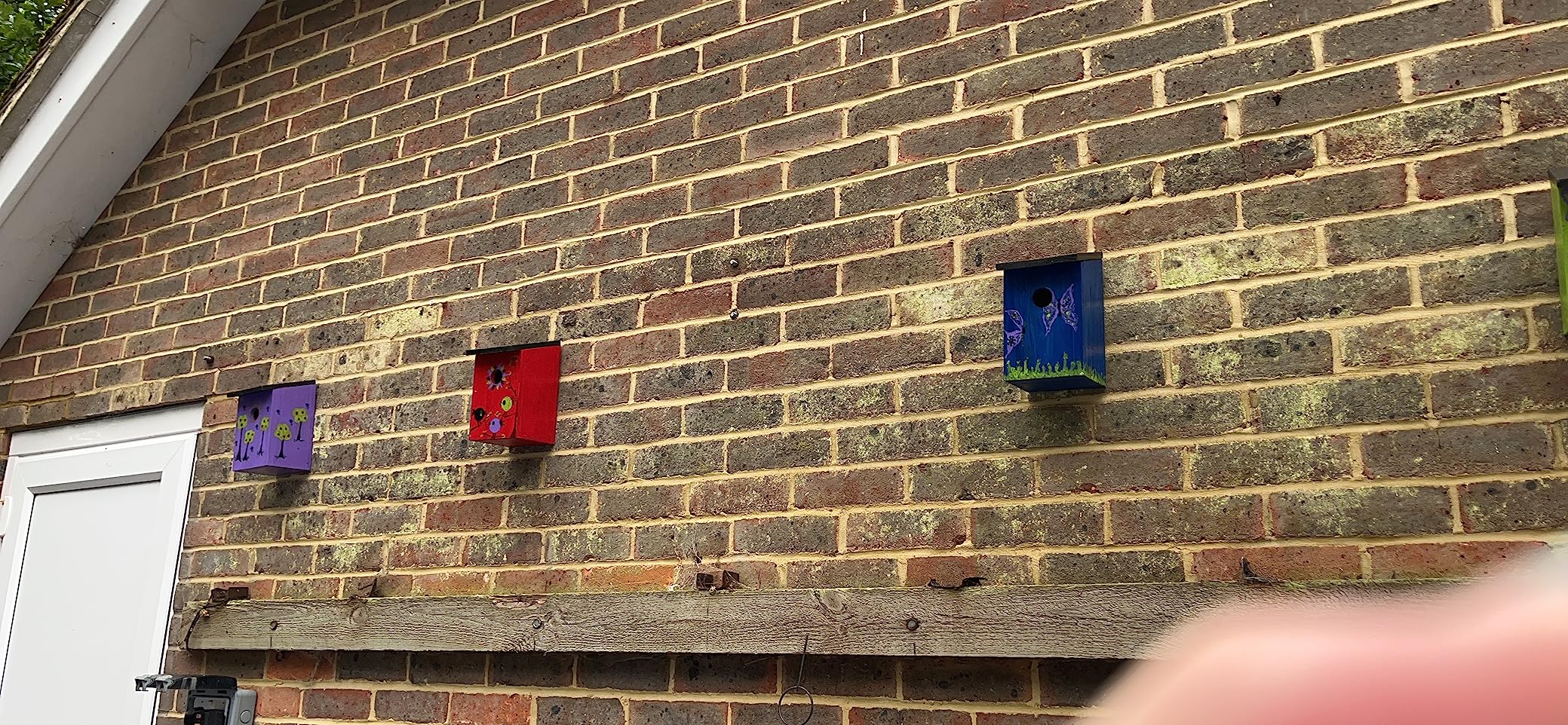 4 x British Garden Nesting Bird Boxes Strong Wooden House for Small ...