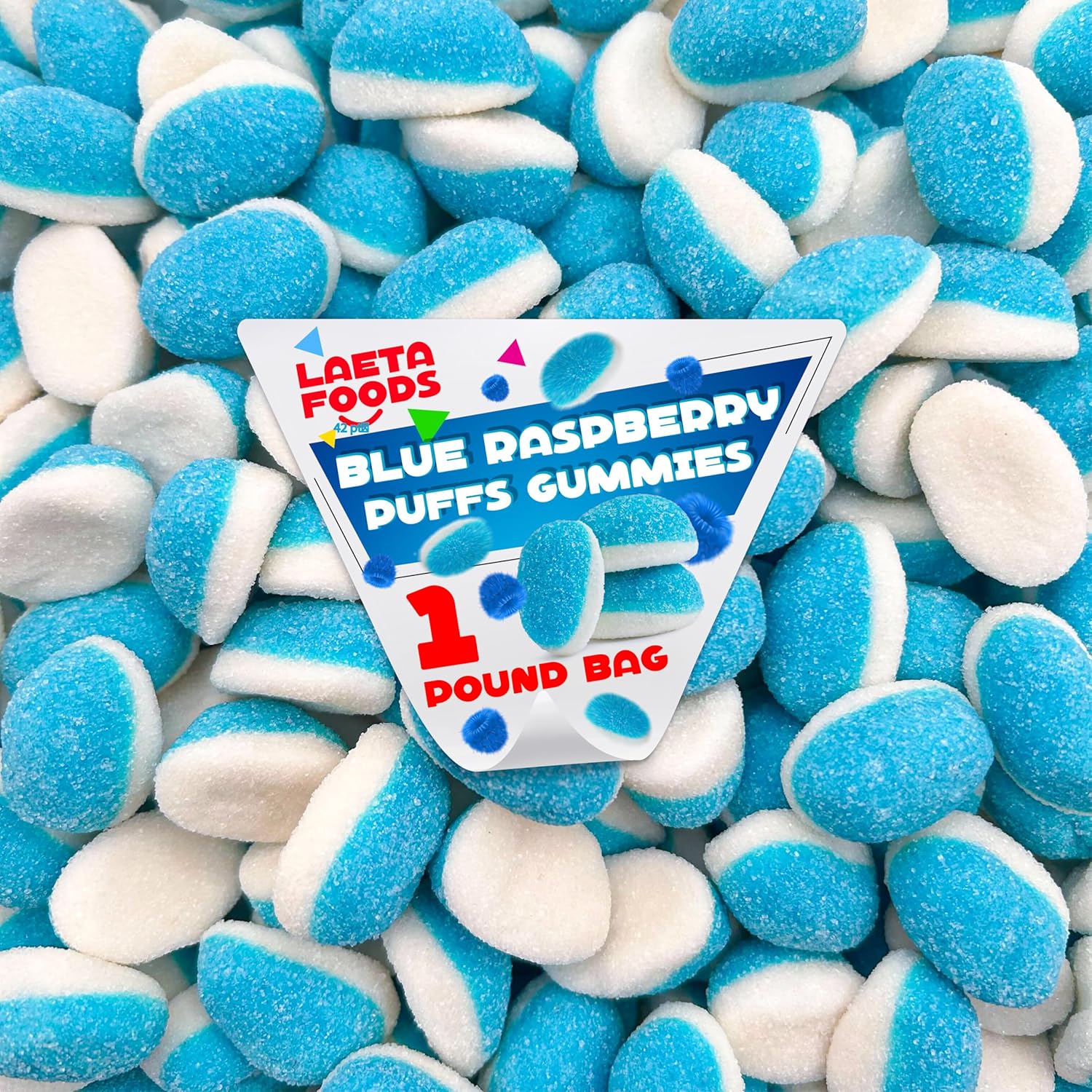 Amazon.com : Blue Raspberry Puffs Gummies, It's a Boy Baby Shower Candy ...