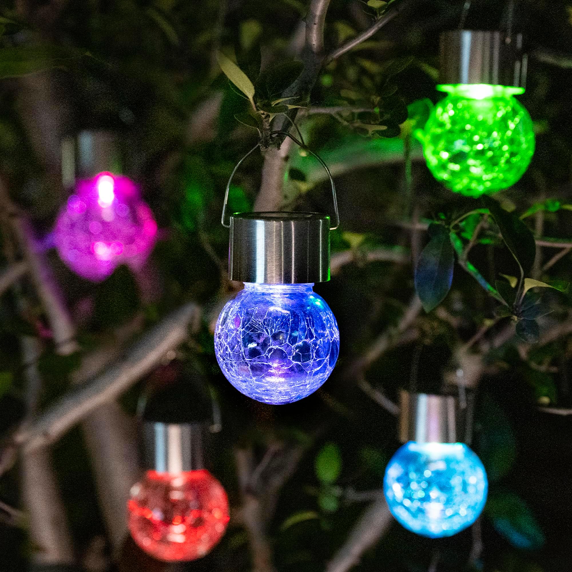 DRULINE 6er Set LED Hängelampe - Solarleuchte Balkon - LED Solarleuchte ...
